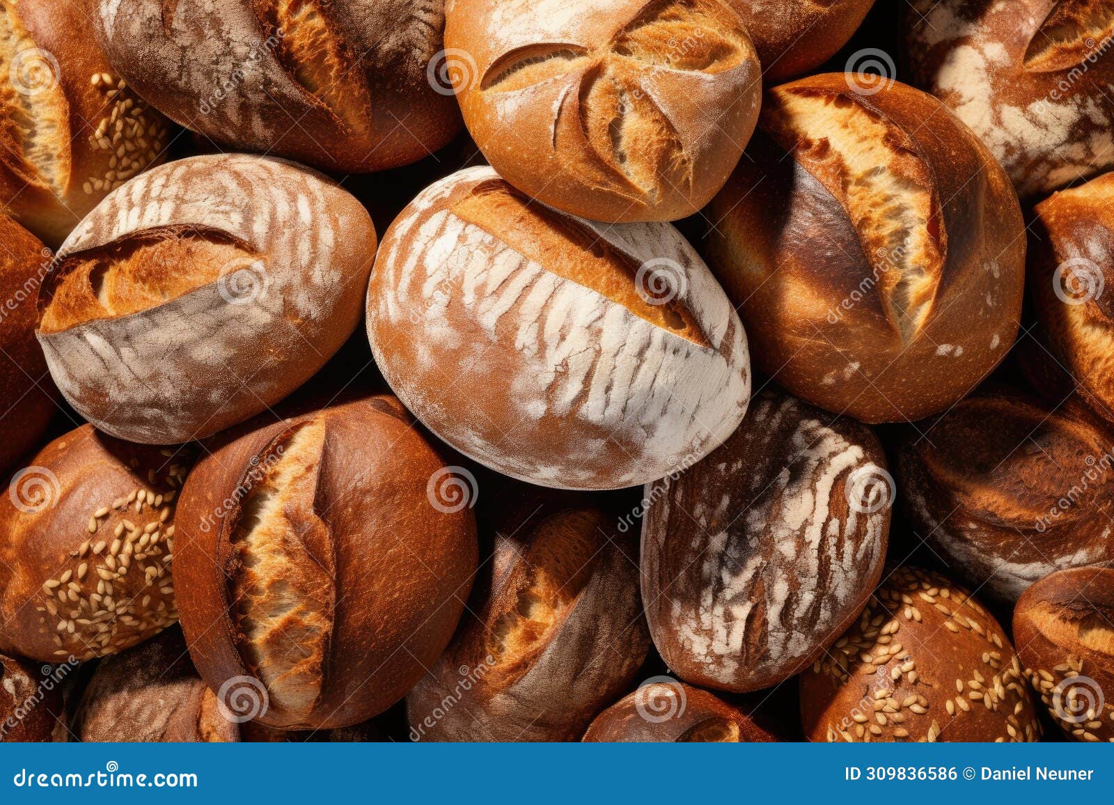 Big Pile of Different Sorts of Fresh Bread Stock Illustration ...