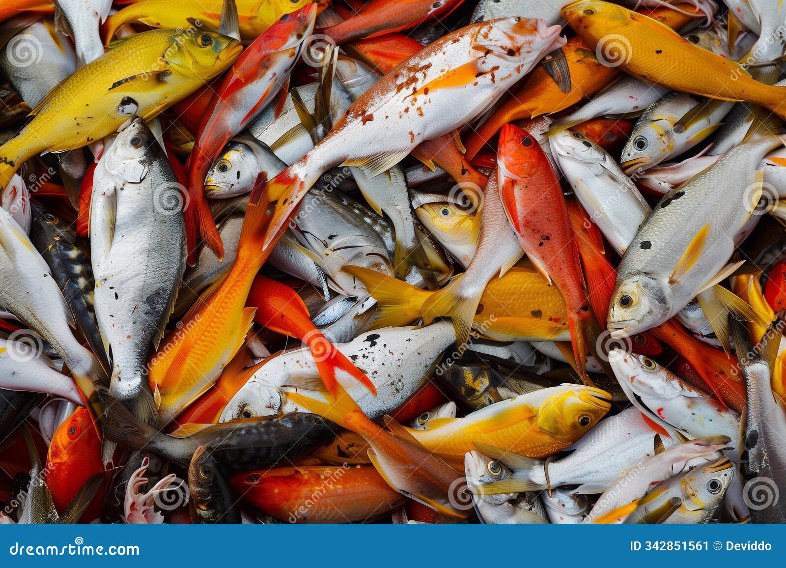 Big pile of fish stock illustration. Illustration of natural - 342851561