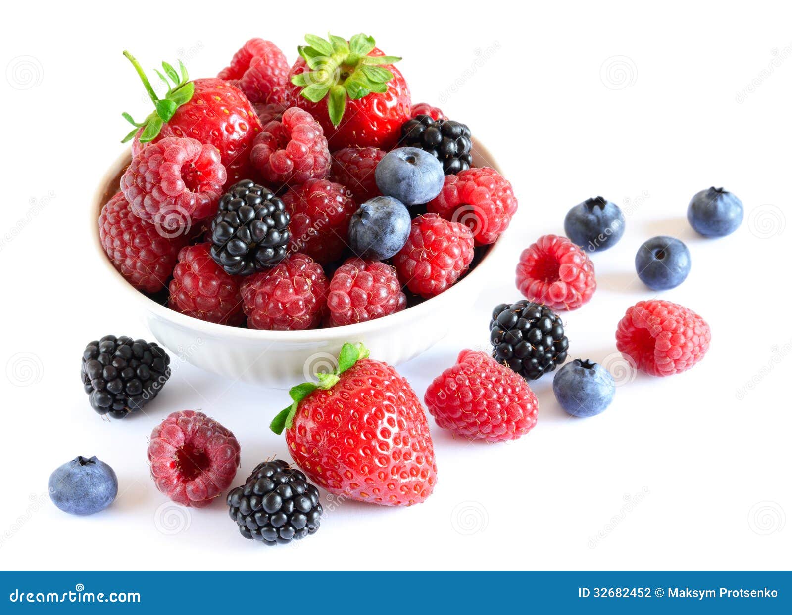 Big Pile of Fresh Berries on the White Stock Photo - Image of fruit ...