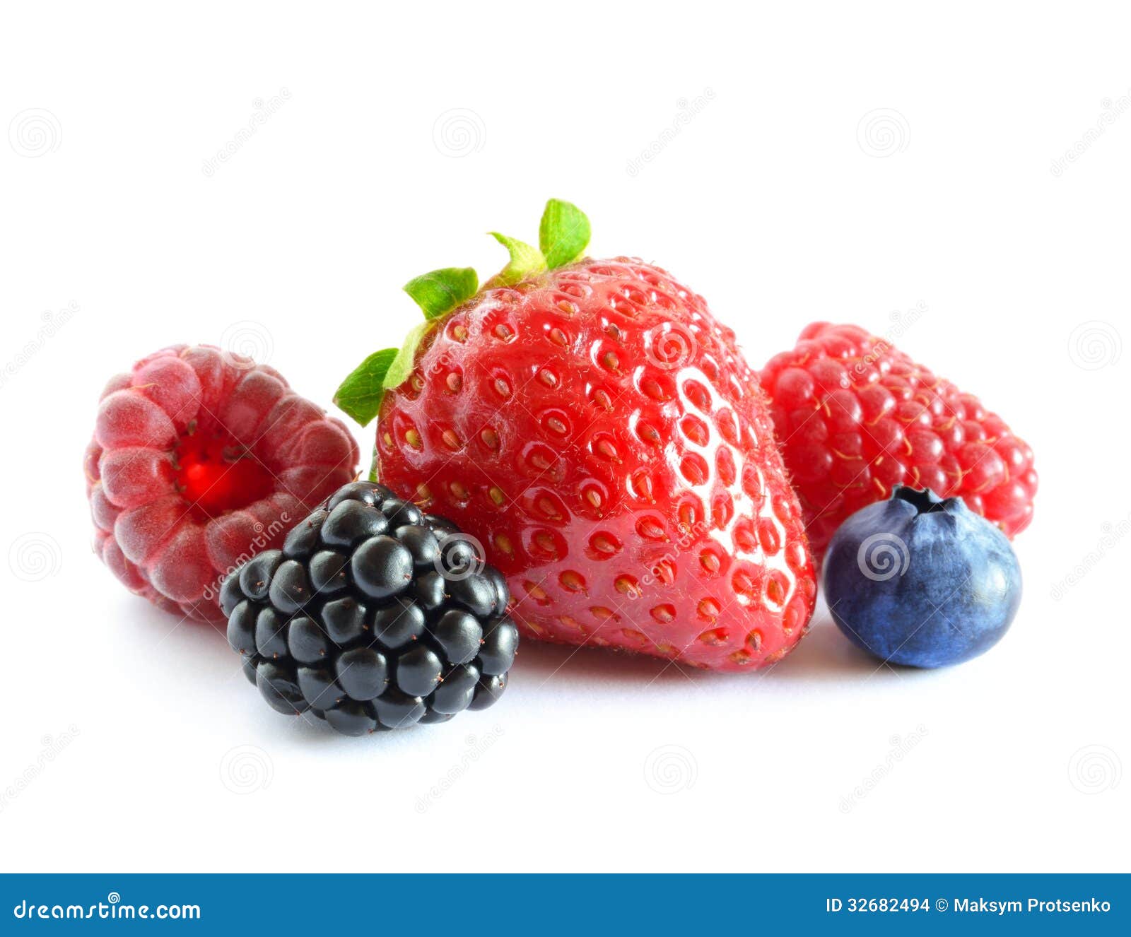 Big Pile of Fresh Berries on the White Stock Photo - Image of green ...