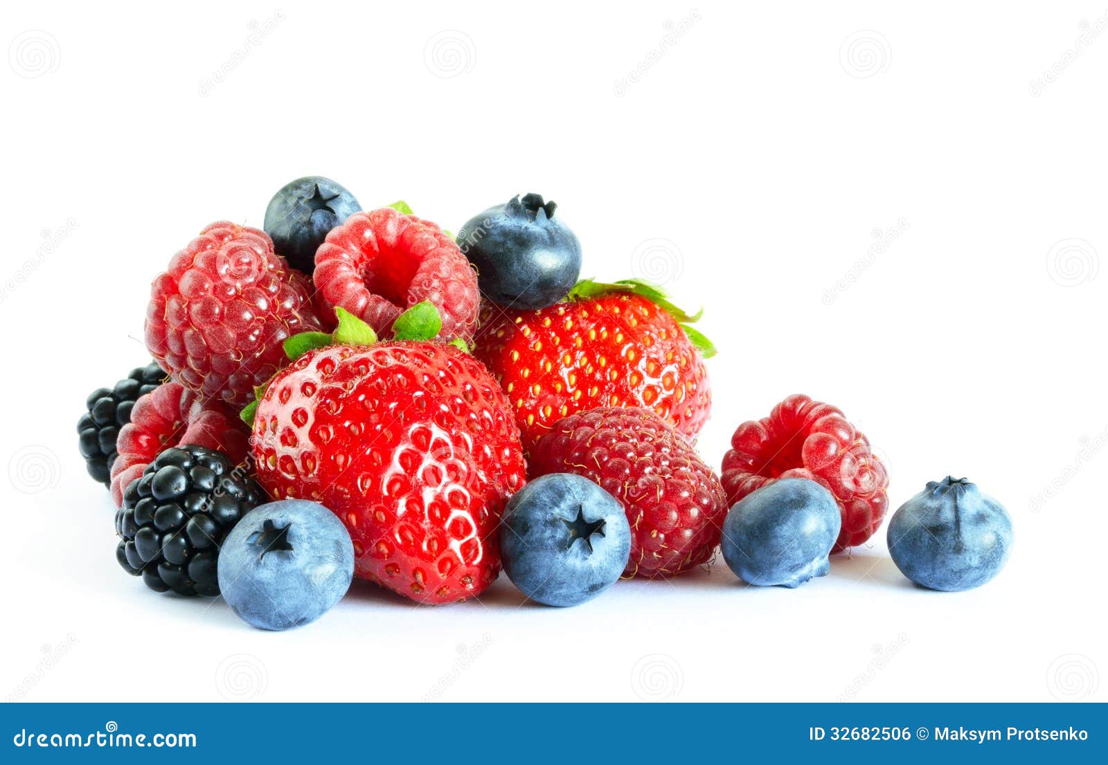 Big Pile of Fresh Berries on the White Stock Photo - Image of diet ...