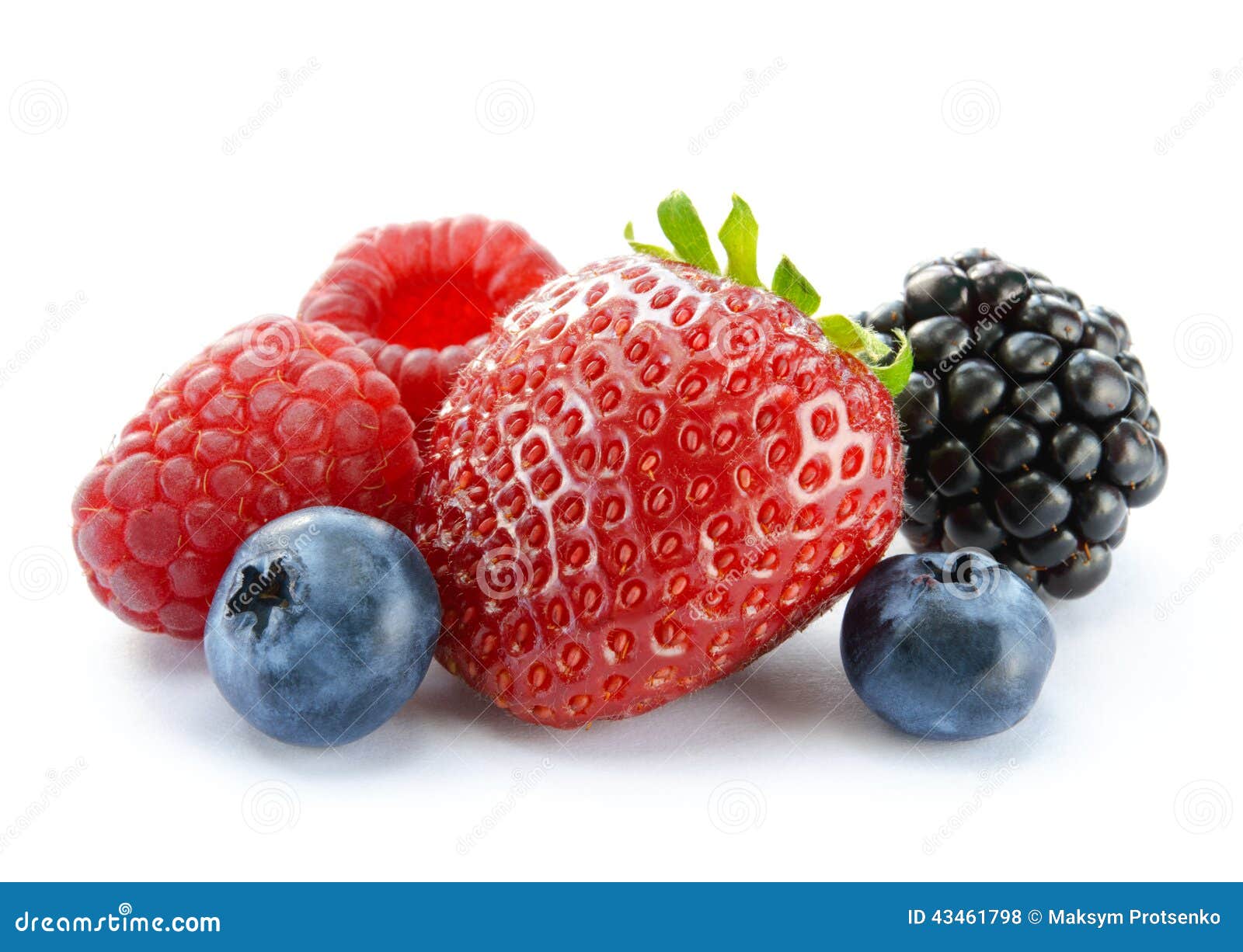 Big Pile of Fresh Berries on White Background Stock Photo - Image of ...