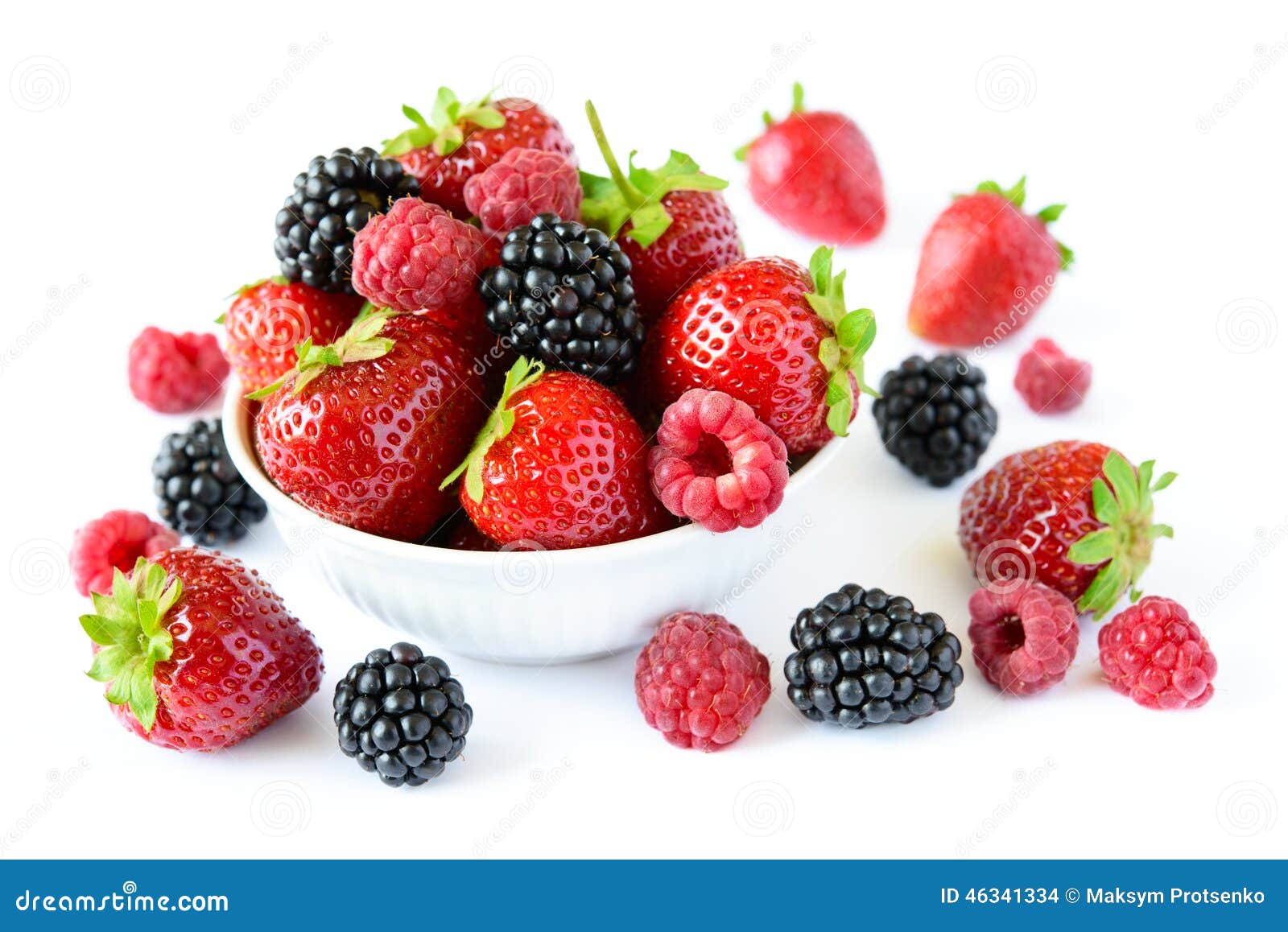 Big Pile of Fresh Berries on White Background Stock Photo - Image of ...