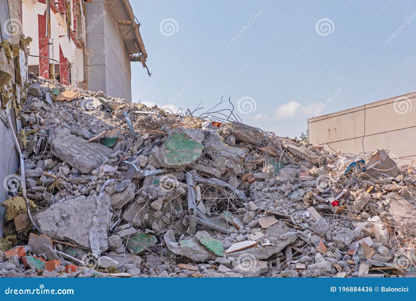 Rubble Pile stock photo. Image of bricks, damage, quake - 196884436