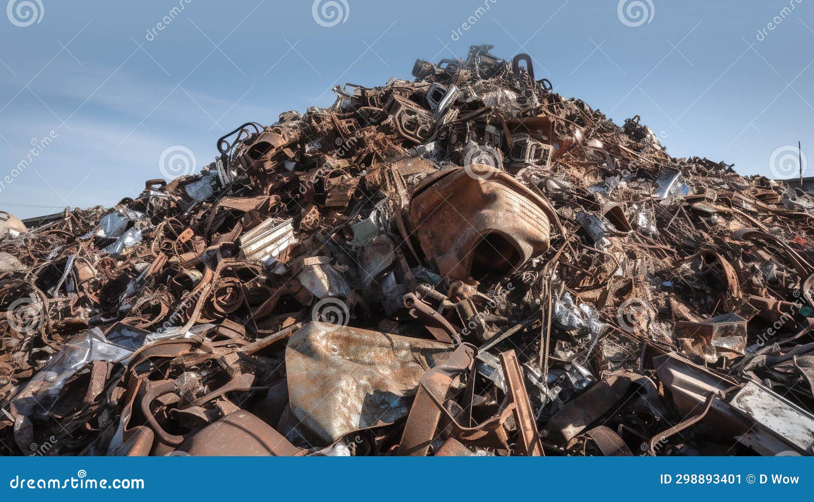 Big pile of scrap metal. stock illustration. Illustration of pile ...