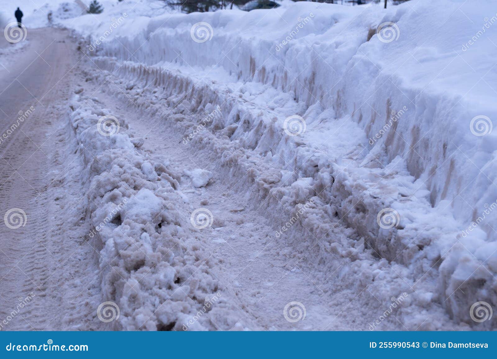 A Big Pile of Snow. Snowy Winter Stock Image - Image of tree, large ...