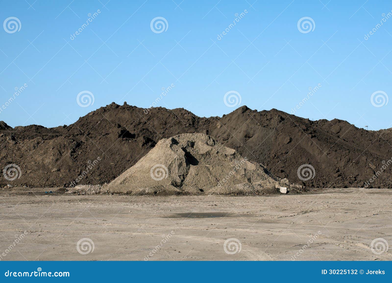Big pile of soil stock photo. Image of pile, soil, blue - 30225132