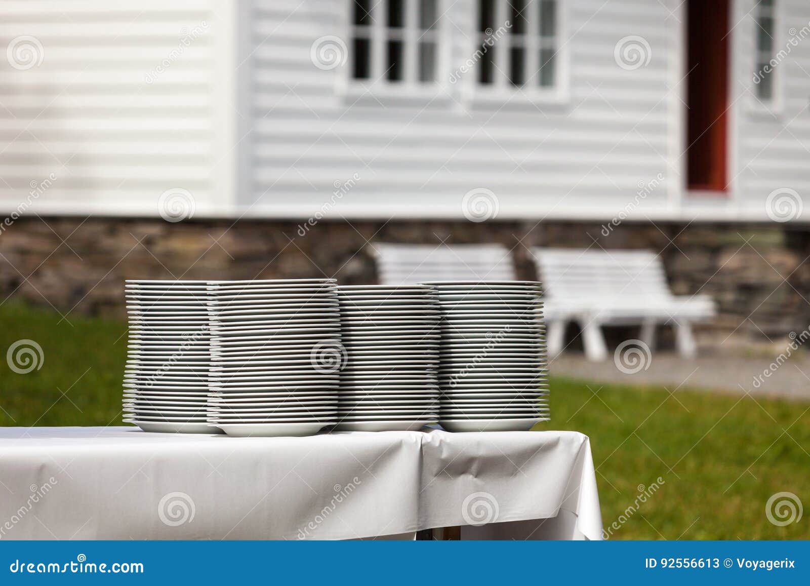 Big Piles of Fresh Clean Plates Stock Image - Image of table, kitchen ...