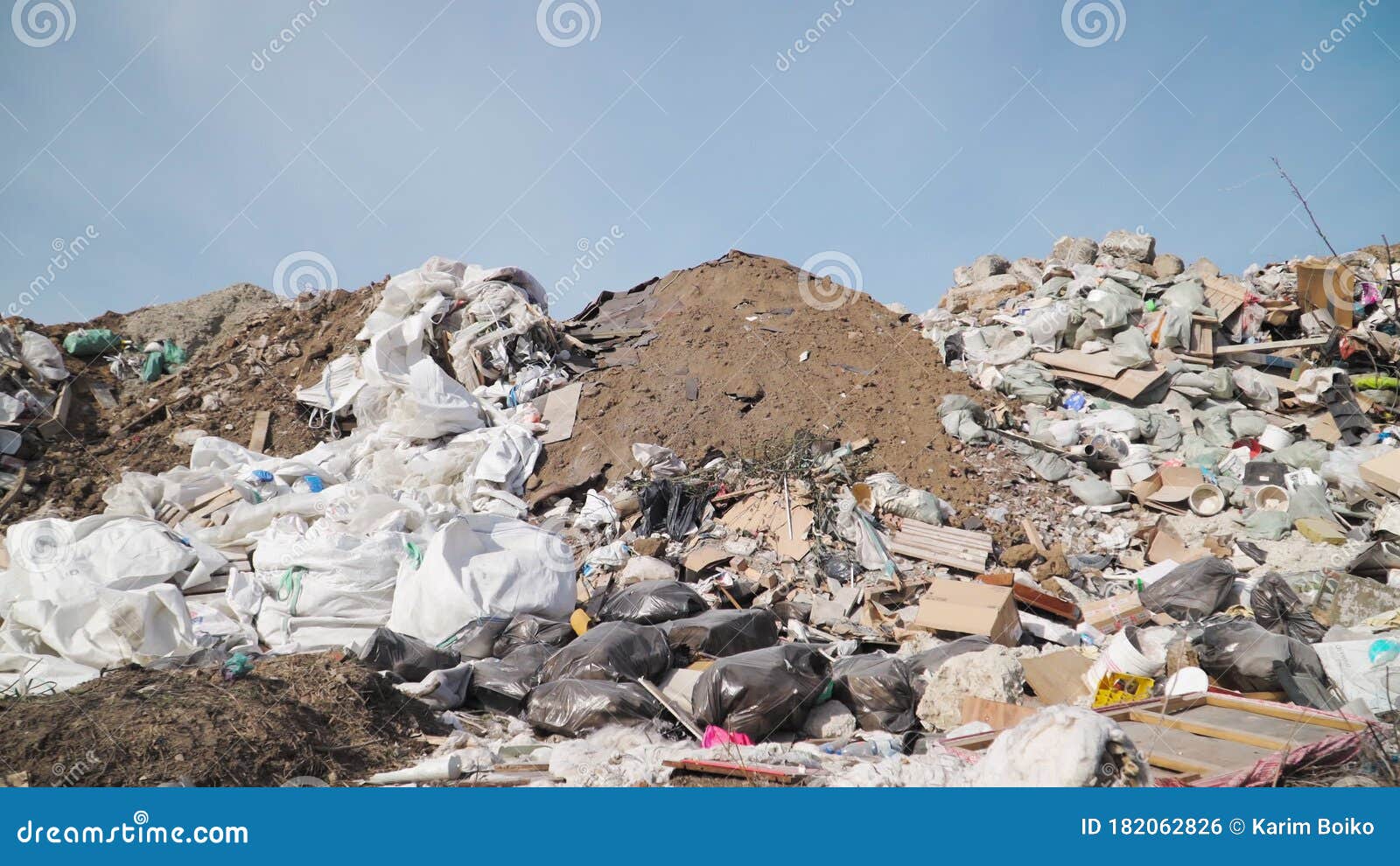 Big Piles of Garbage. Empty Bottles, Plastic in the Waste Dump ...