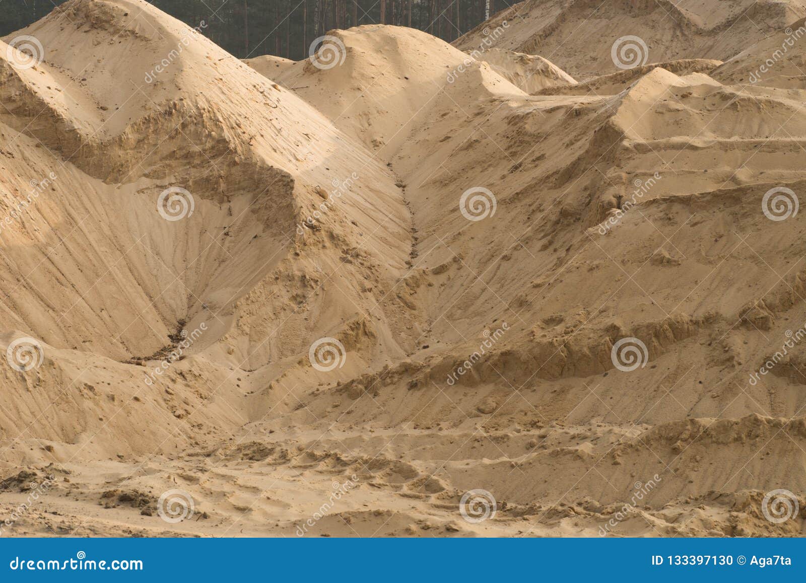 Big piles of sand stock photo. Image of objects, hill - 133397130