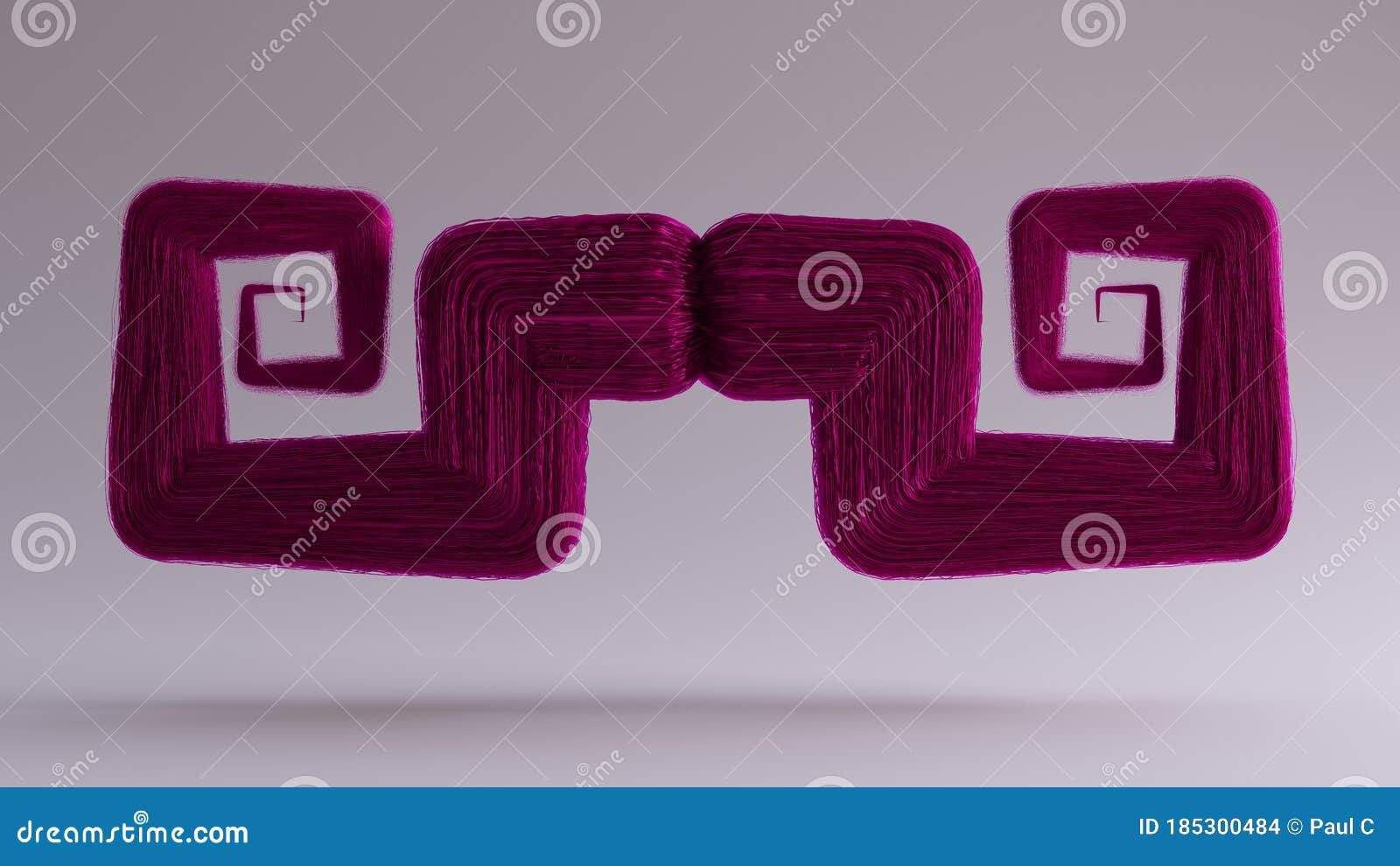 Big Pink Bushy Square Angular Mustache Stock Illustration ...