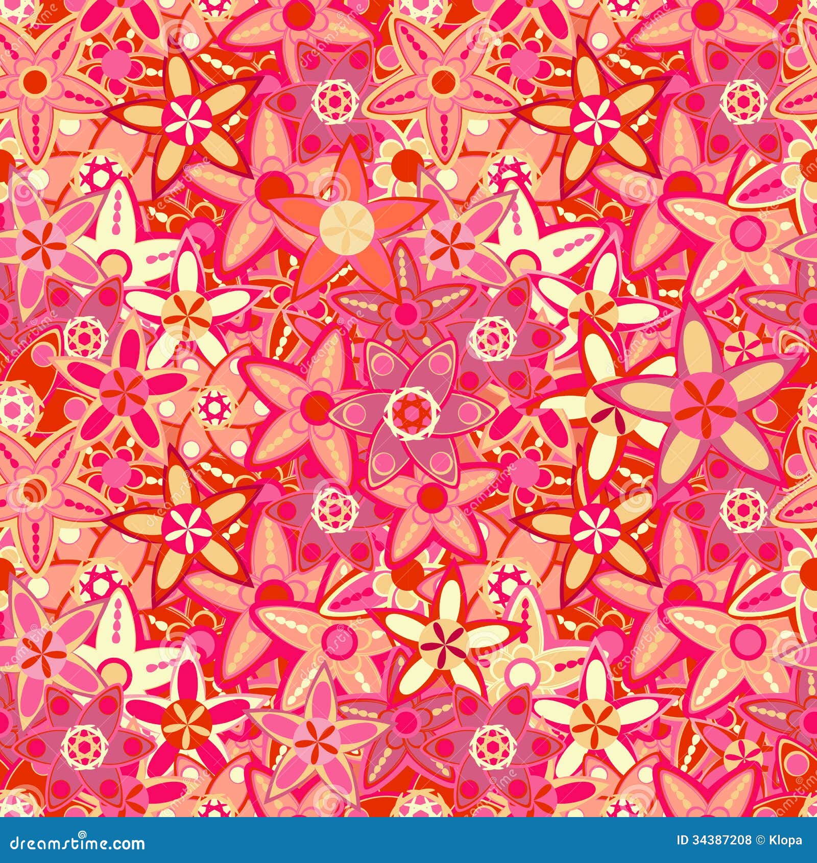 Big Pink Flower Seamless Texture Stock Photography | CartoonDealer.com ...