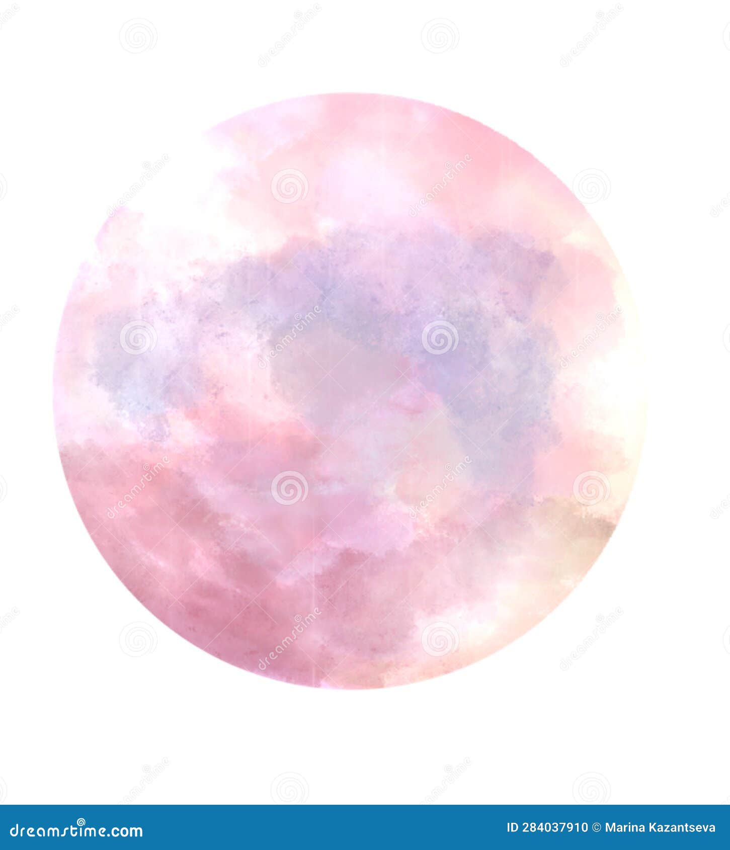 Big Pink Moon Isolated on White, Stock Illustration - Illustration of ...
