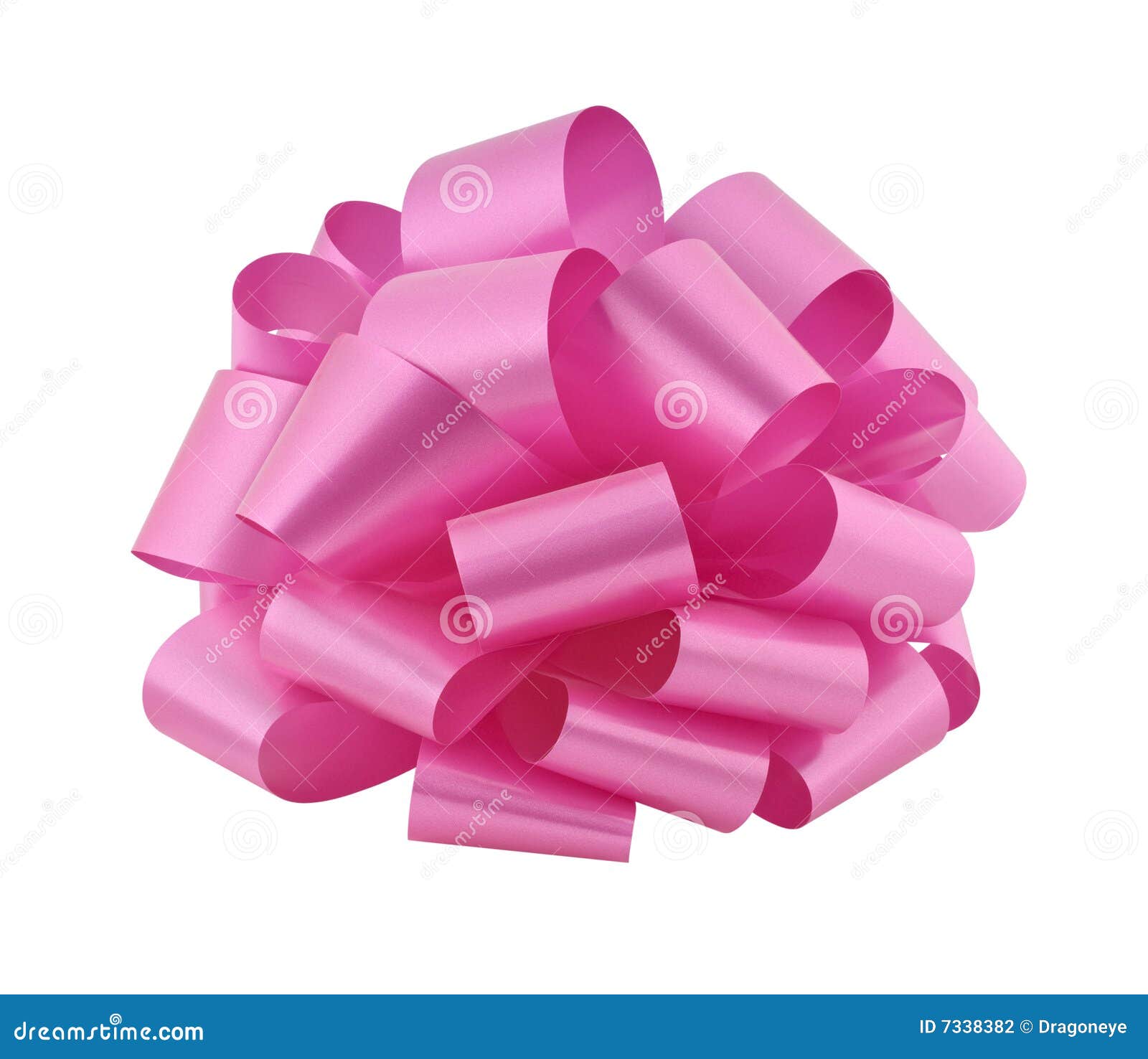 Big pink ribbon bow cutout stock photo. Image of adornment - 7338382