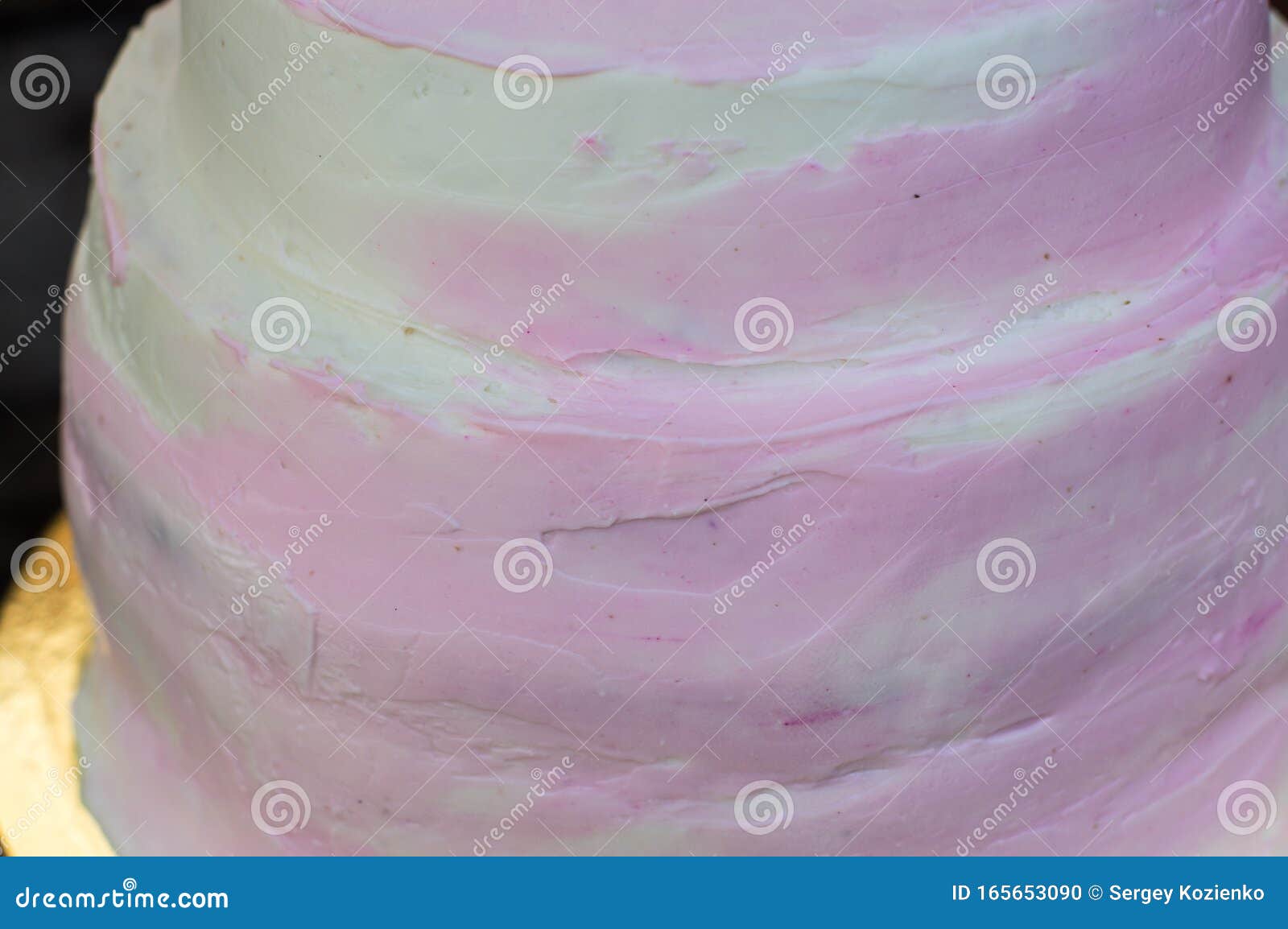 Big pink and white cake stock photo. Image of homemade - 165653090
