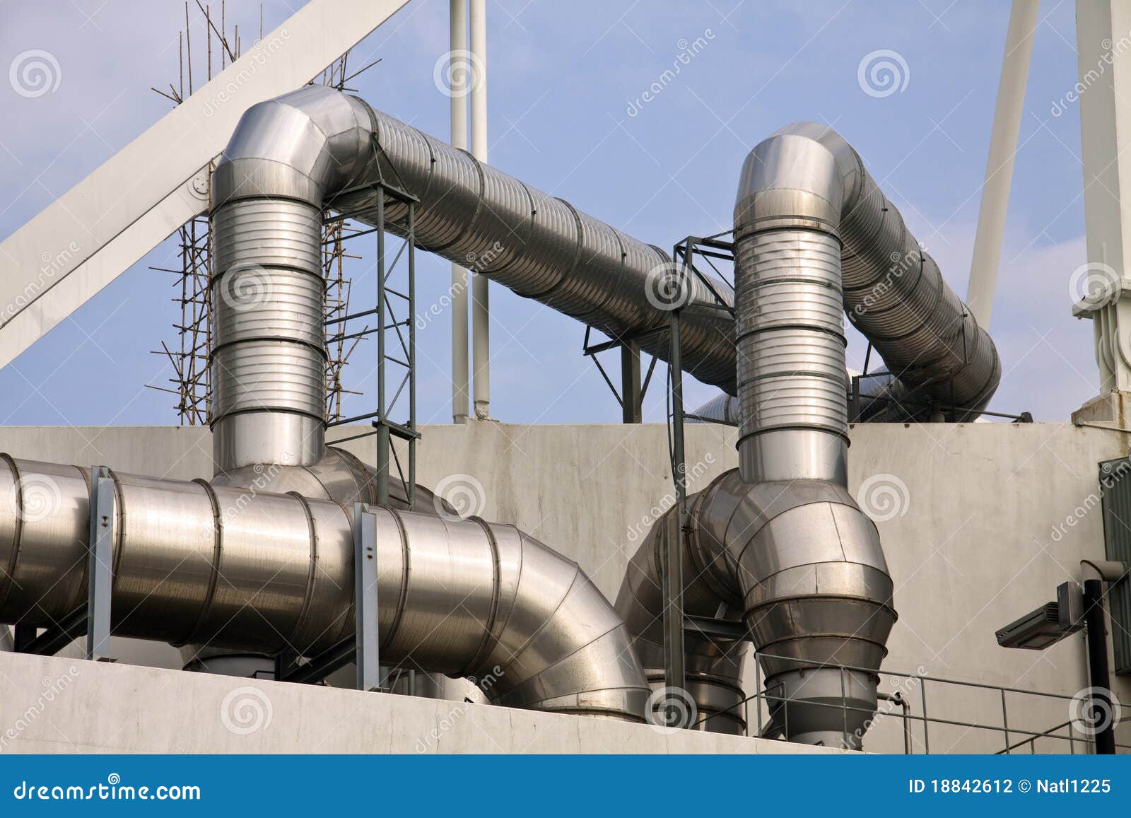 Big Pipes stock photo. Image of factory, pipeline, building - 18842612