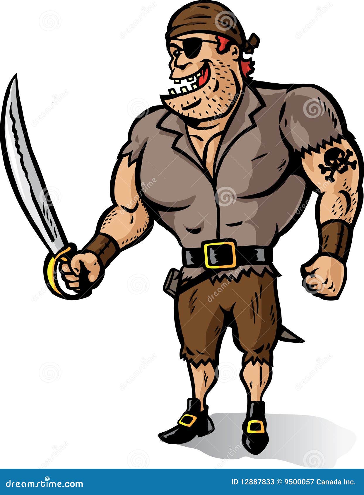 Big Pirate. stock vector. Illustration of sword, skull - 12887833