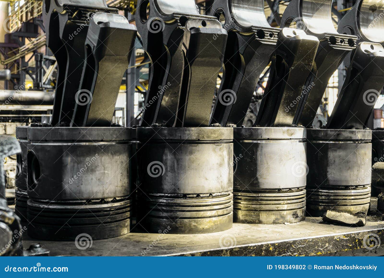 Big Pistons and Connecting Rods Diesel Engine Stock Photo - Image of ... Big Pistons and Connecting Rods Diesel Engine Stock Photo - Image of ...