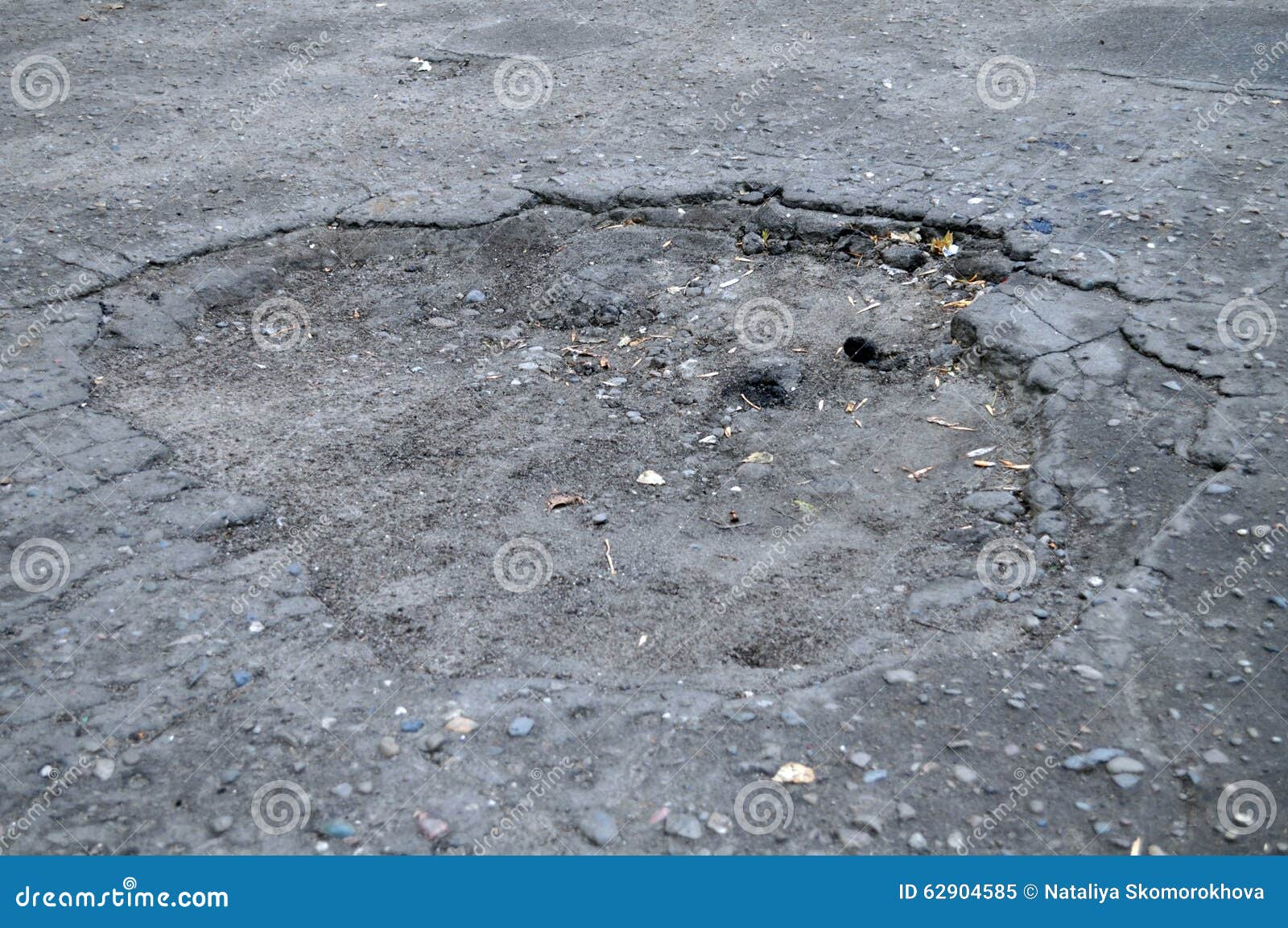 Big pit in the asphalt stock image. Image of level, street - 62904585