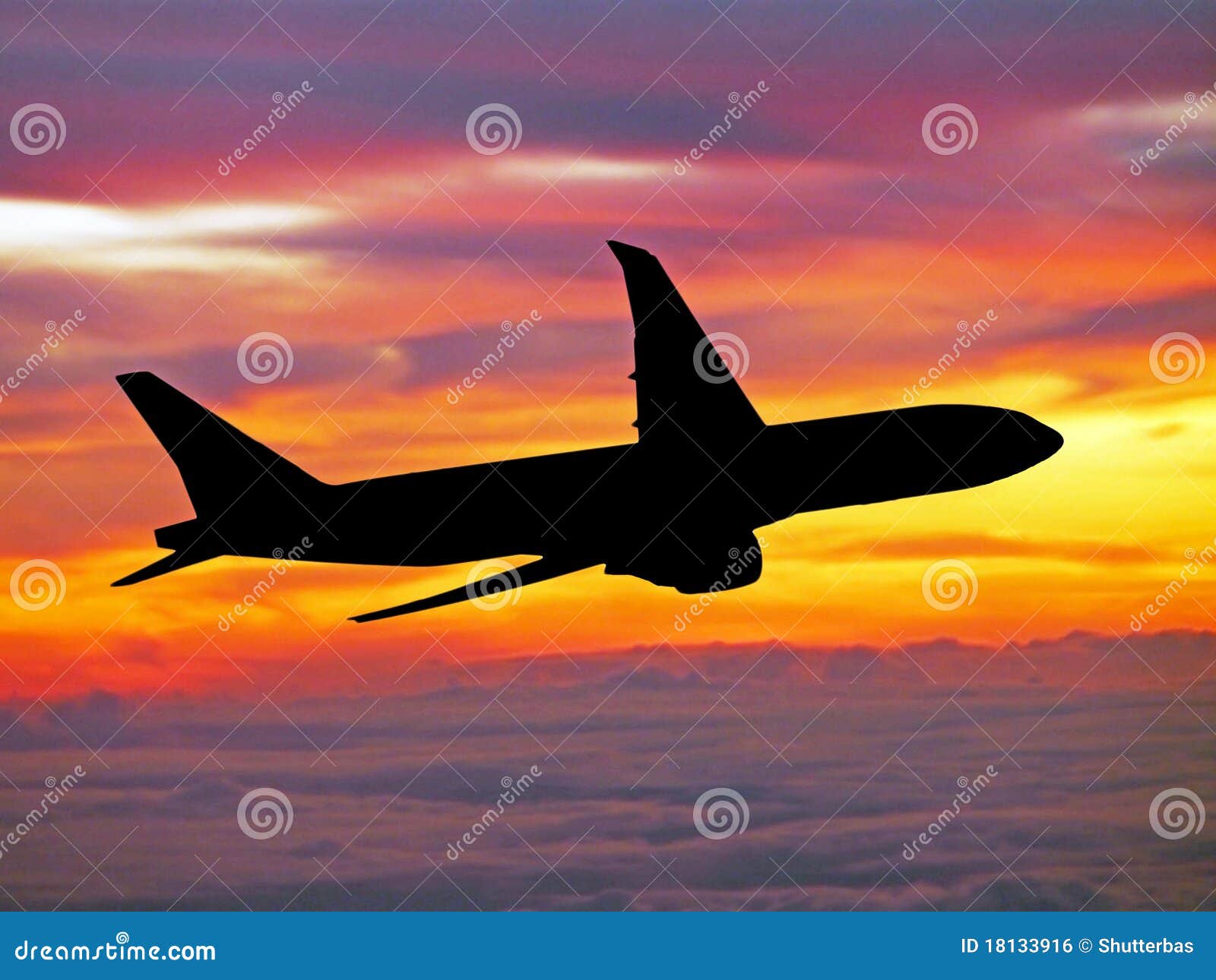 Big plane cruising stock photo. Image of banking, flight - 18133916