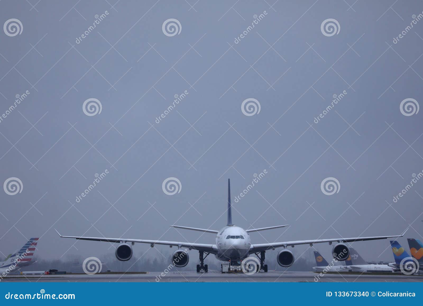 Big plane, front view editorial image. Image of jets - 133673340