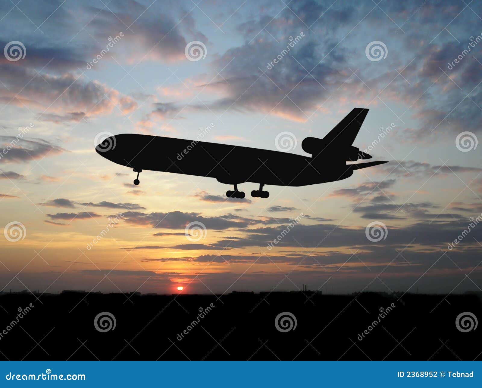 Big plane over sunset stock photo. Image of people, business - 2368952