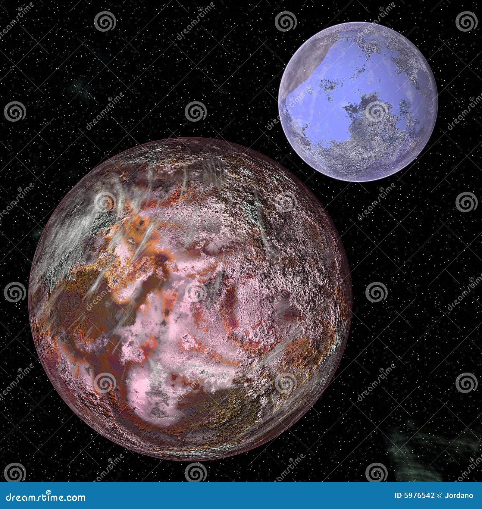 Big planet in space 2 stock illustration. Illustration of world - 5976542