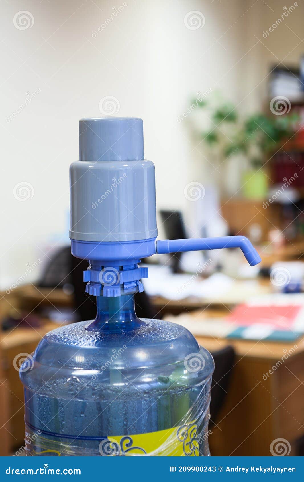 Blue Pump To Supply Water To Station Water Supply. Isolated White ...