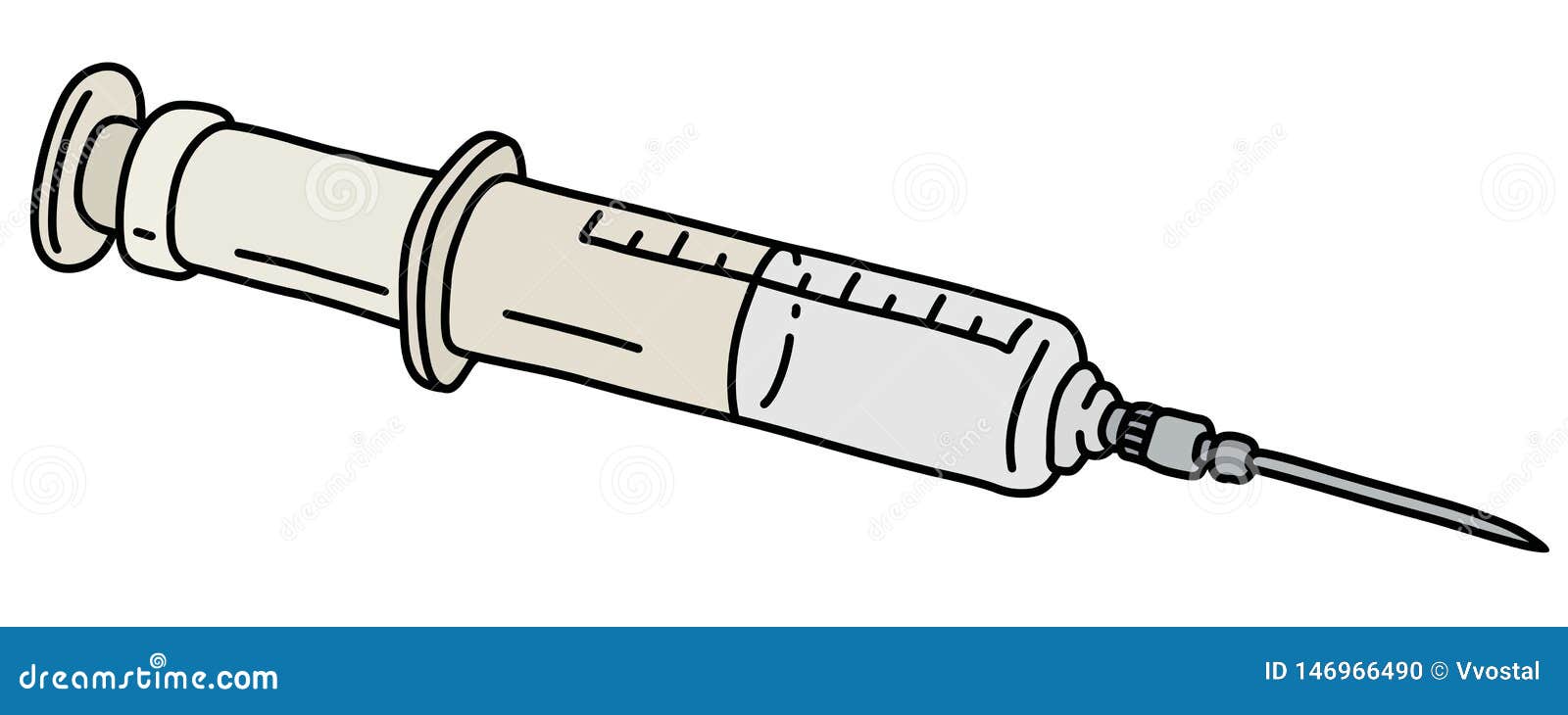 The big plastic syringe stock vector. Illustration of hospital - 146966490