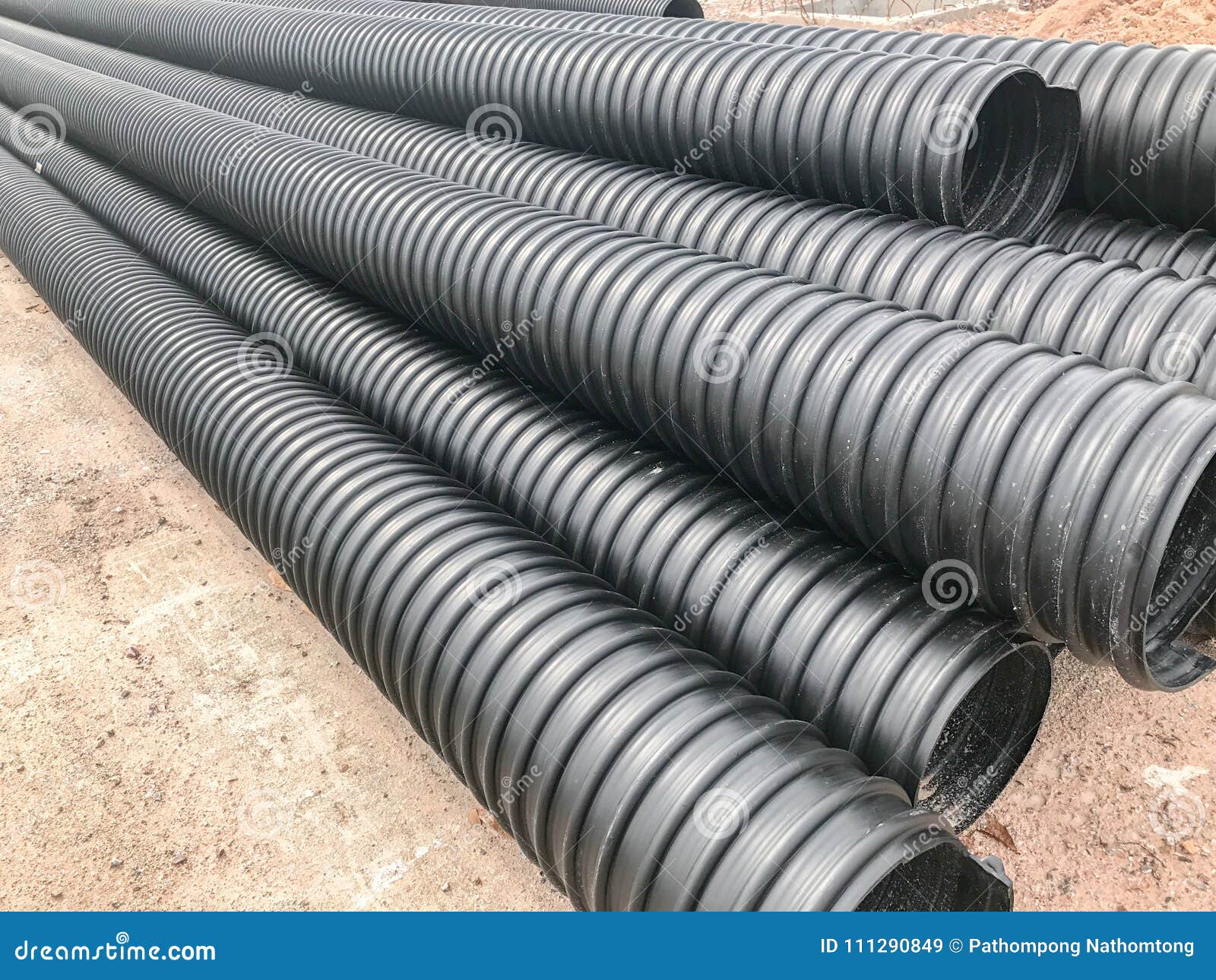Big plastic tube pipe stock image. Image of pipeline - 111290849