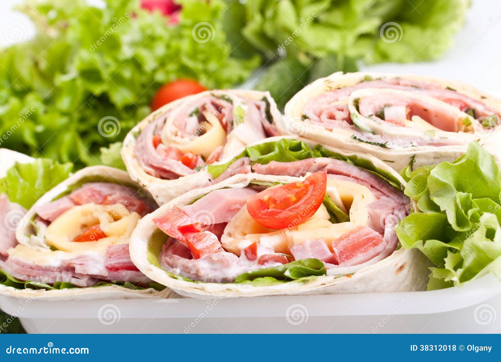 Big Plate of Wraps stock photo. Image of meal, breast - 38312018