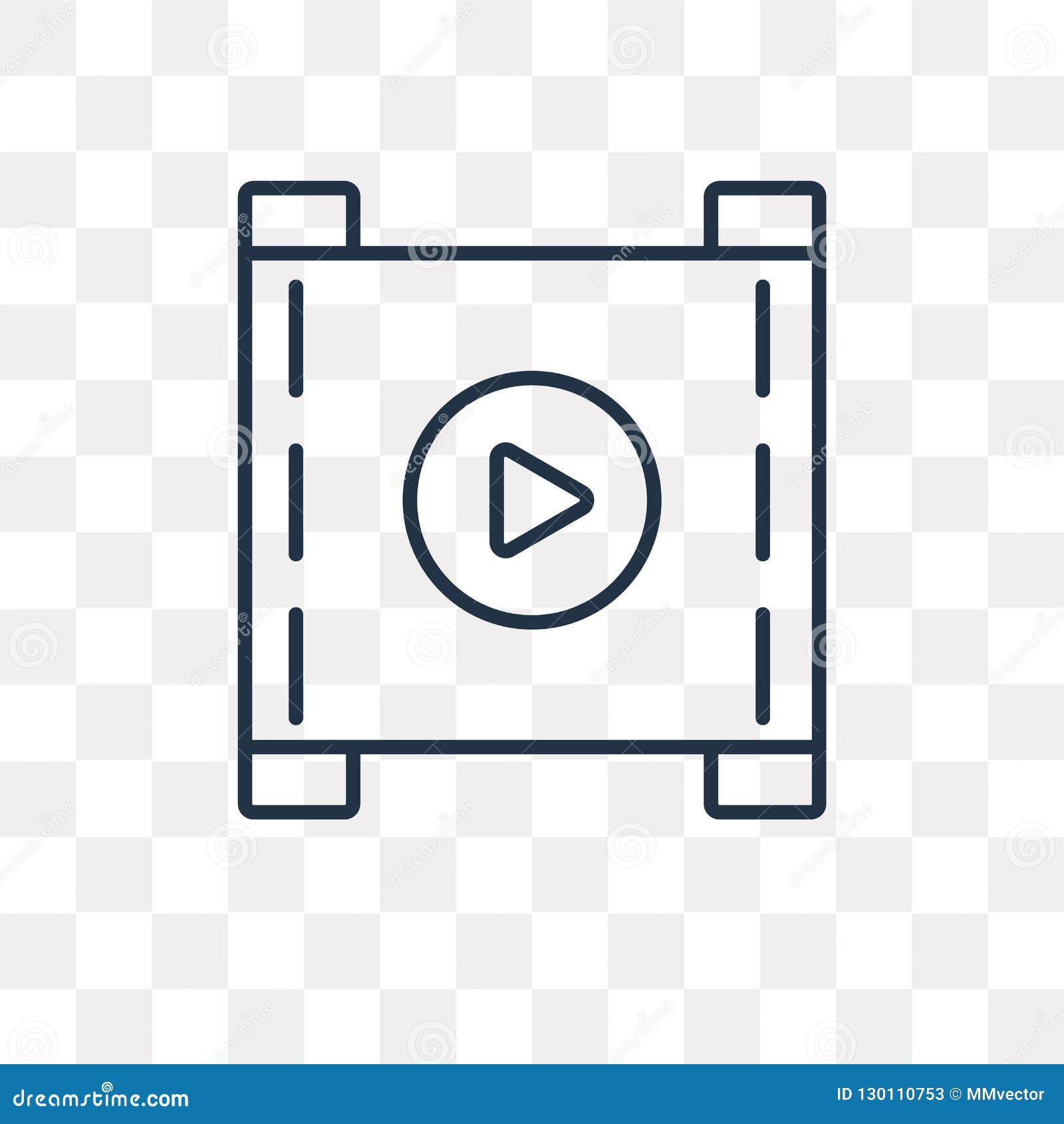 Big Play Button Vector Icon Isolated on Transparent Background, Stock ...