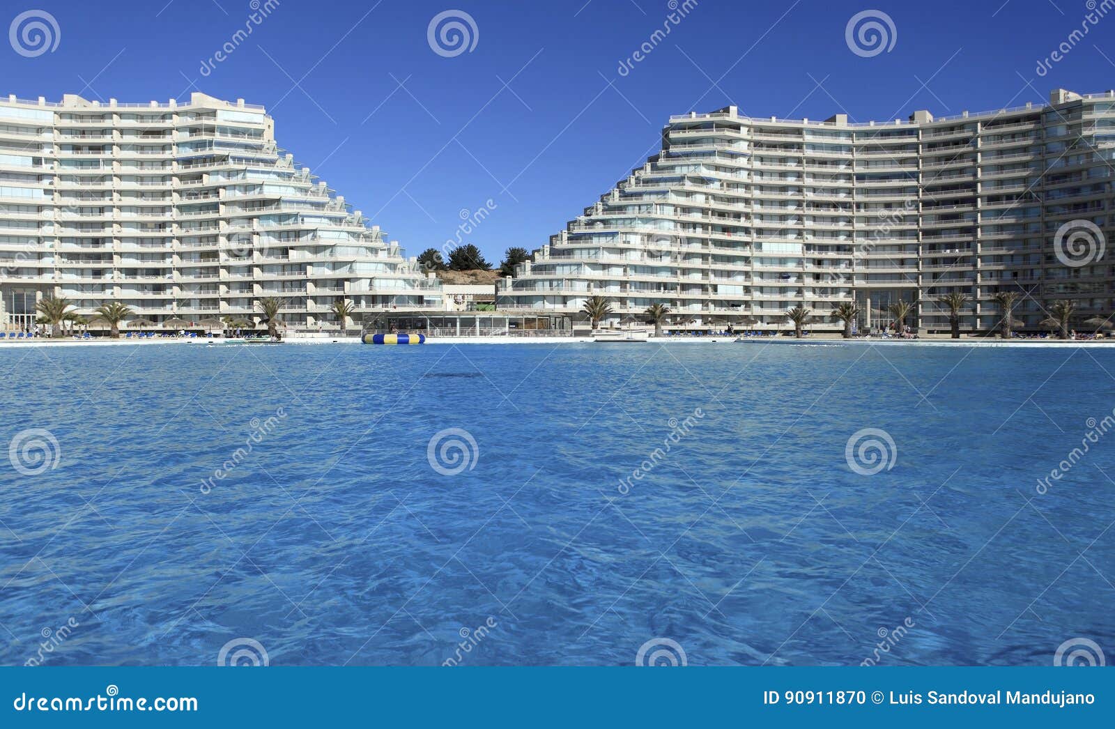 Big Pool. Algarrobo stock photo. Image of famous, destinations - 90911870