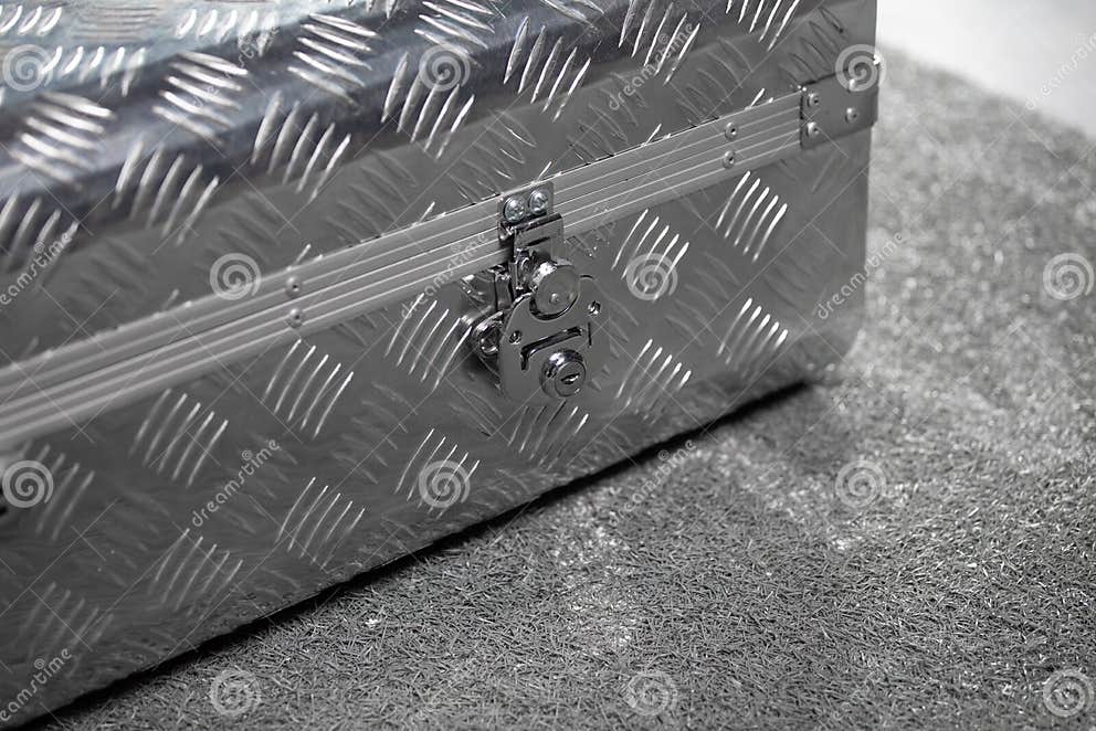 Big Portable Aluminum Tool Box Stock Photo - Image of safe, protection ...