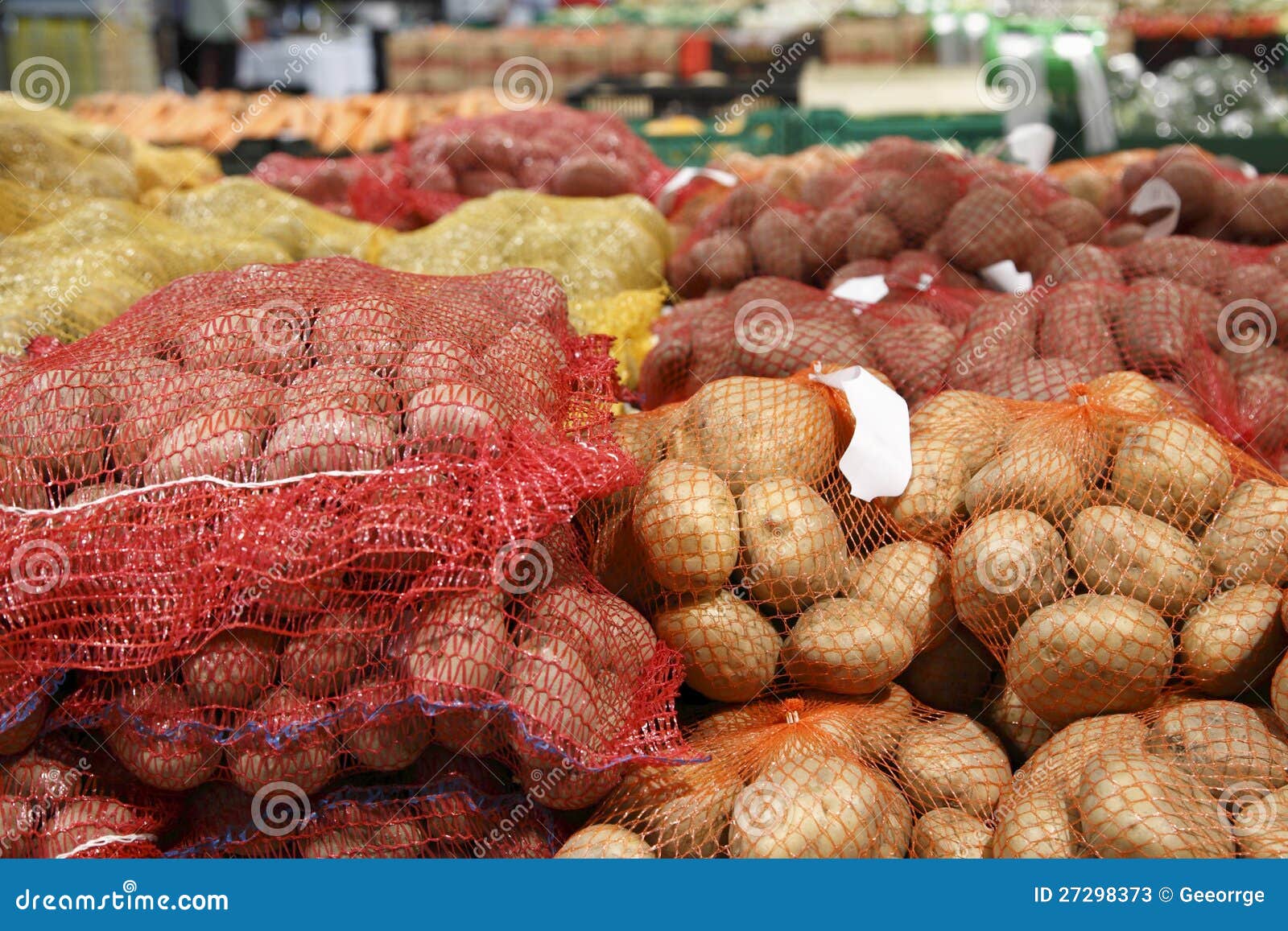 Big Potatoes Placed in Bags Stock Image - Image of consumer, business ...