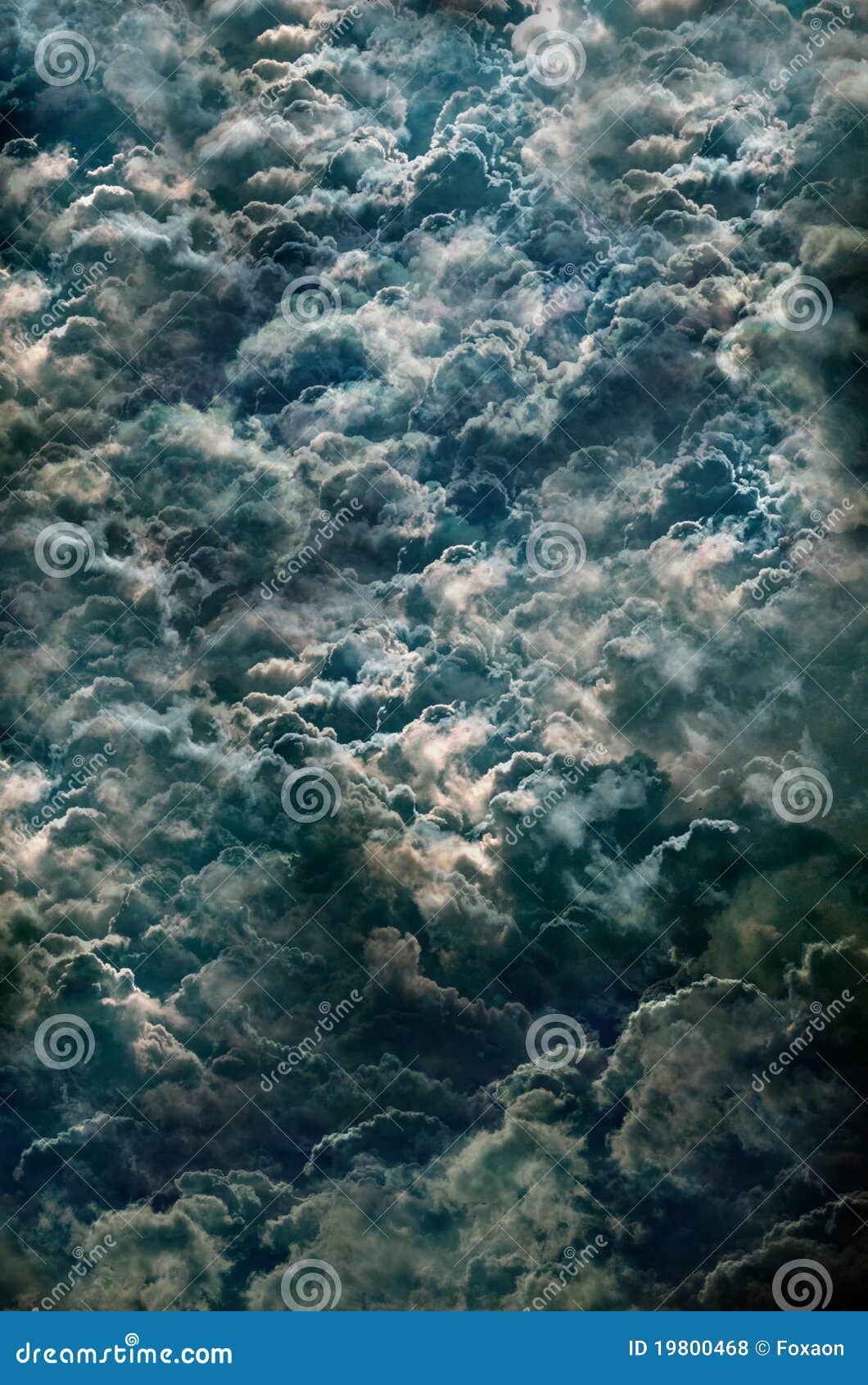 The Big Powerful Storm Clouds Stock Photo - Image of night, colors ...