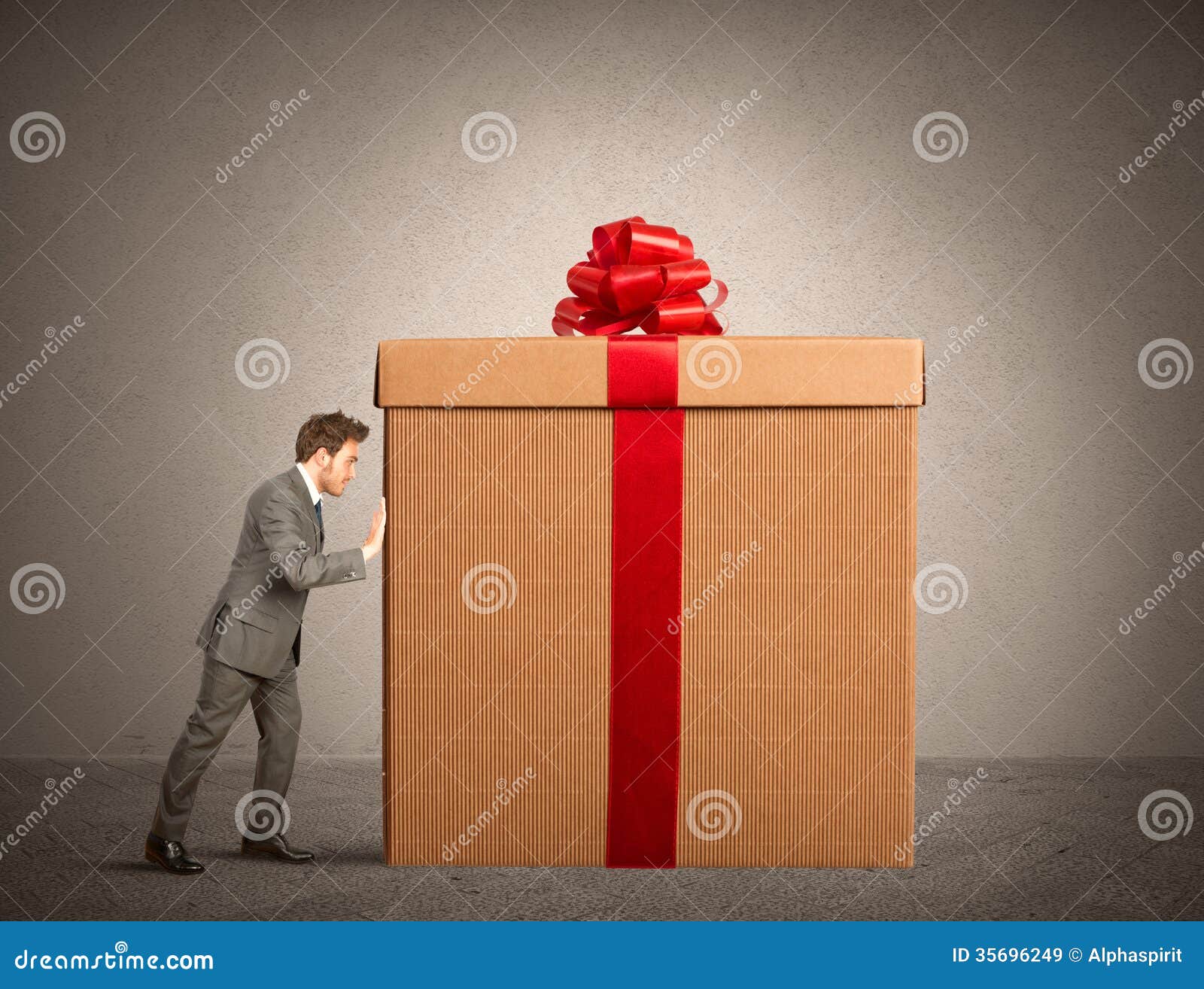 Big present stock image. Image of person, gift, business - 35696249