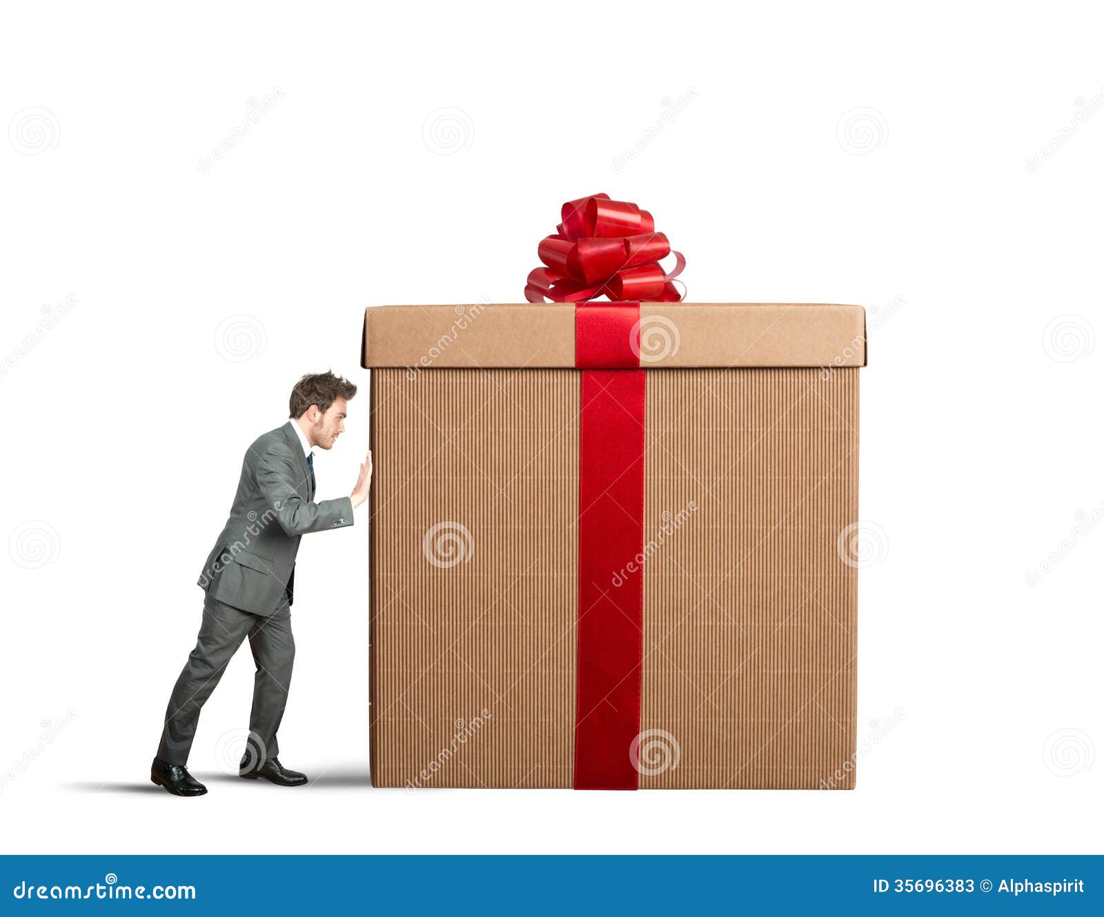 Big present stock image. Image of manager, package, business - 35696383