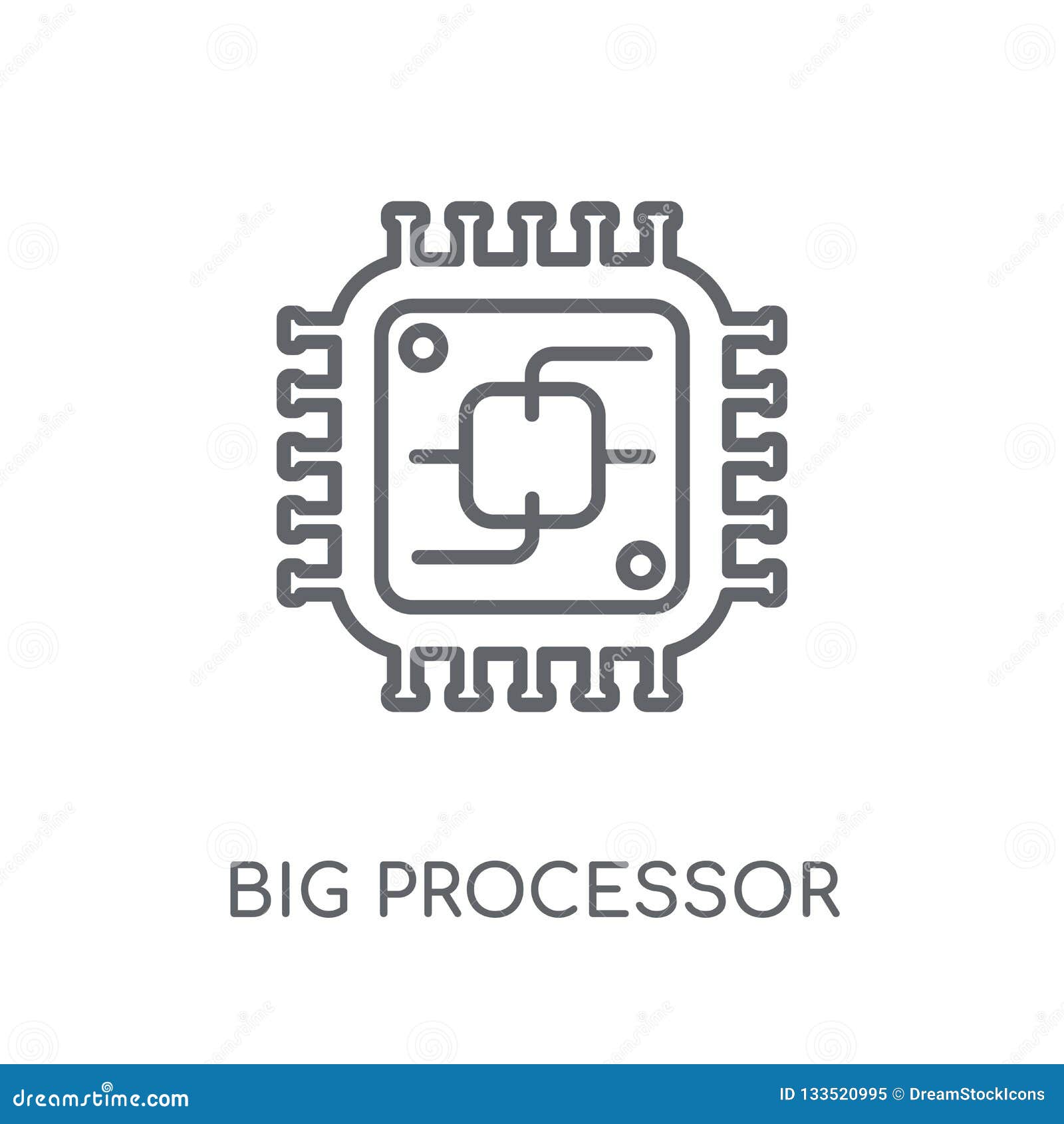 Big Processor Linear Icon. Modern Outline Big Processor Logo Con ... Big Processor Linear Icon. Modern Outline Big Processor Logo Con ...