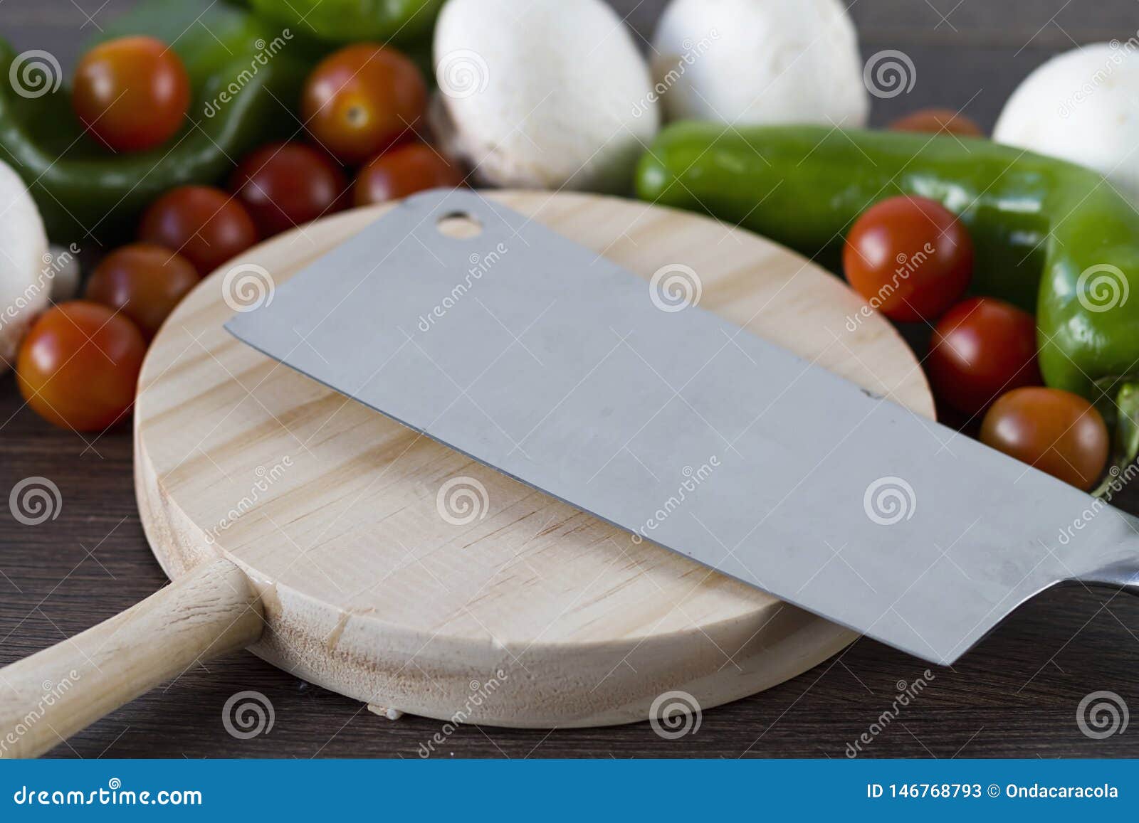 Big Kitchen Machete Over a Table Stock Image - Image of copy, machete ...