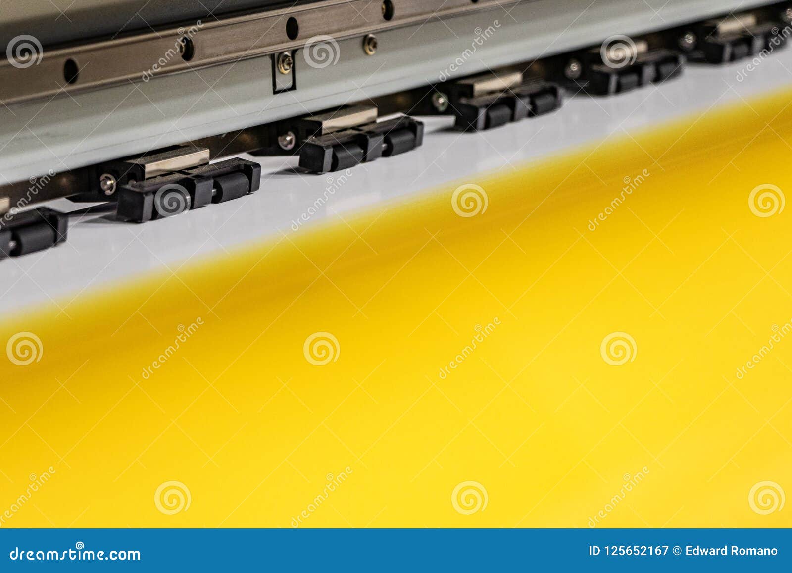 Big Professional Printer, Processing a Large Scale Glossy Sheet of ...