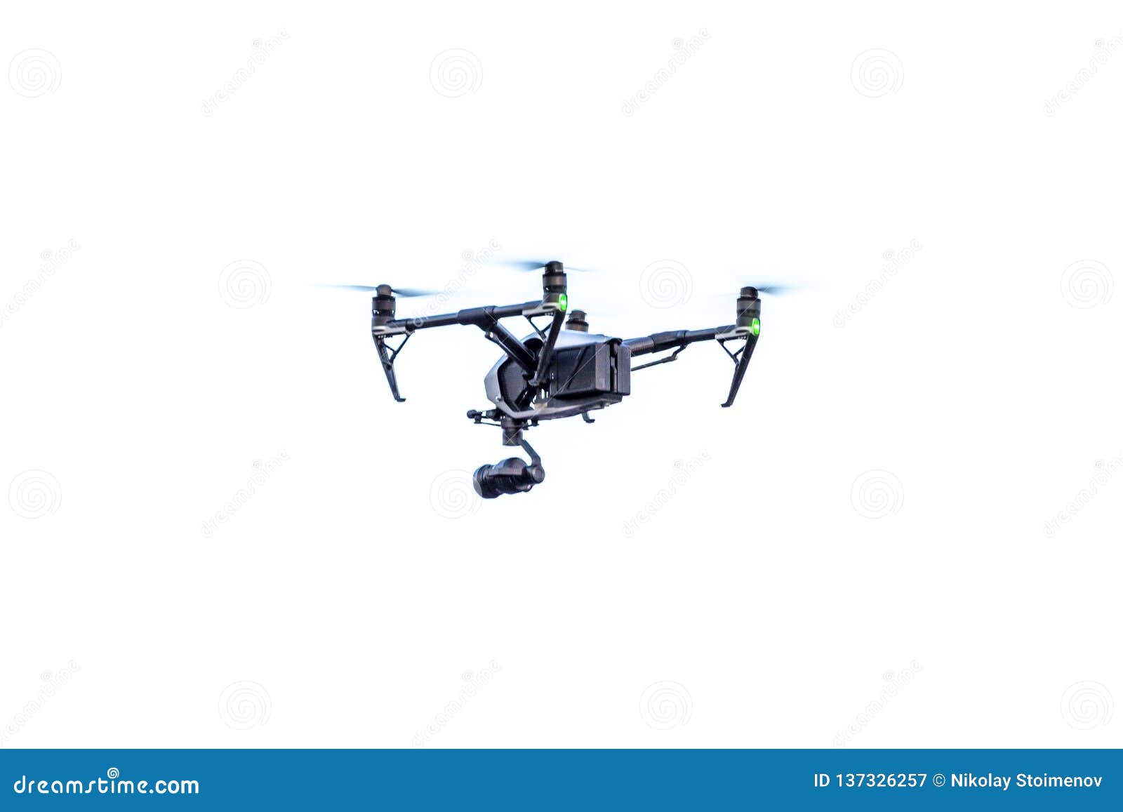 Big Professional Quadcopter in the Sky Stock Image - Image of blue ...
