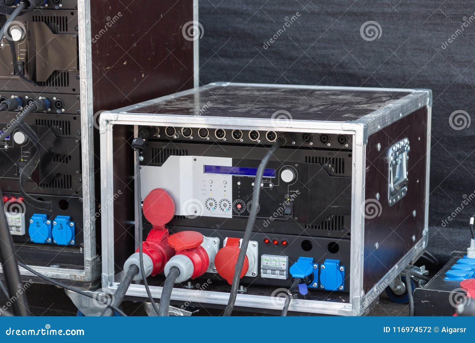 Stage amplifier in work stock photo. Image of switch - 116974572
