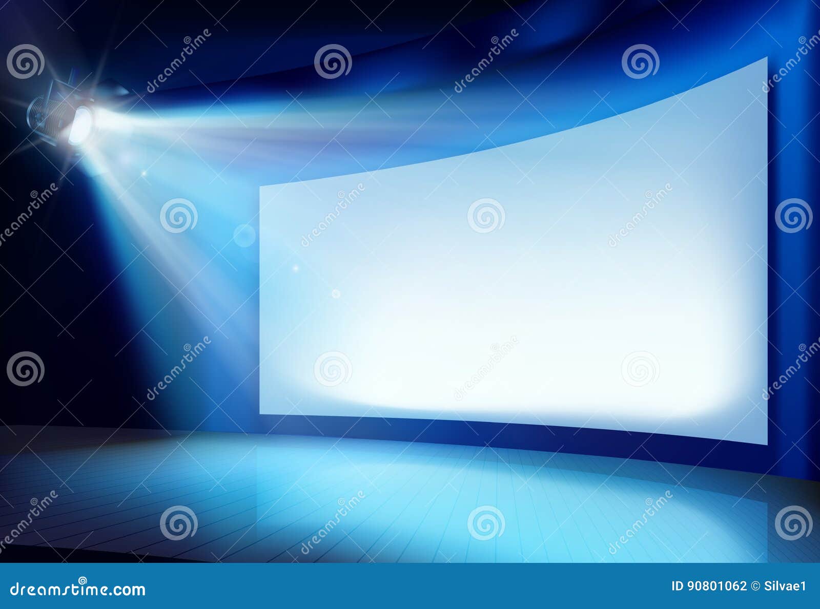 Big Projection Screen. Vector Illustration. Stock Vector - Illustration ...