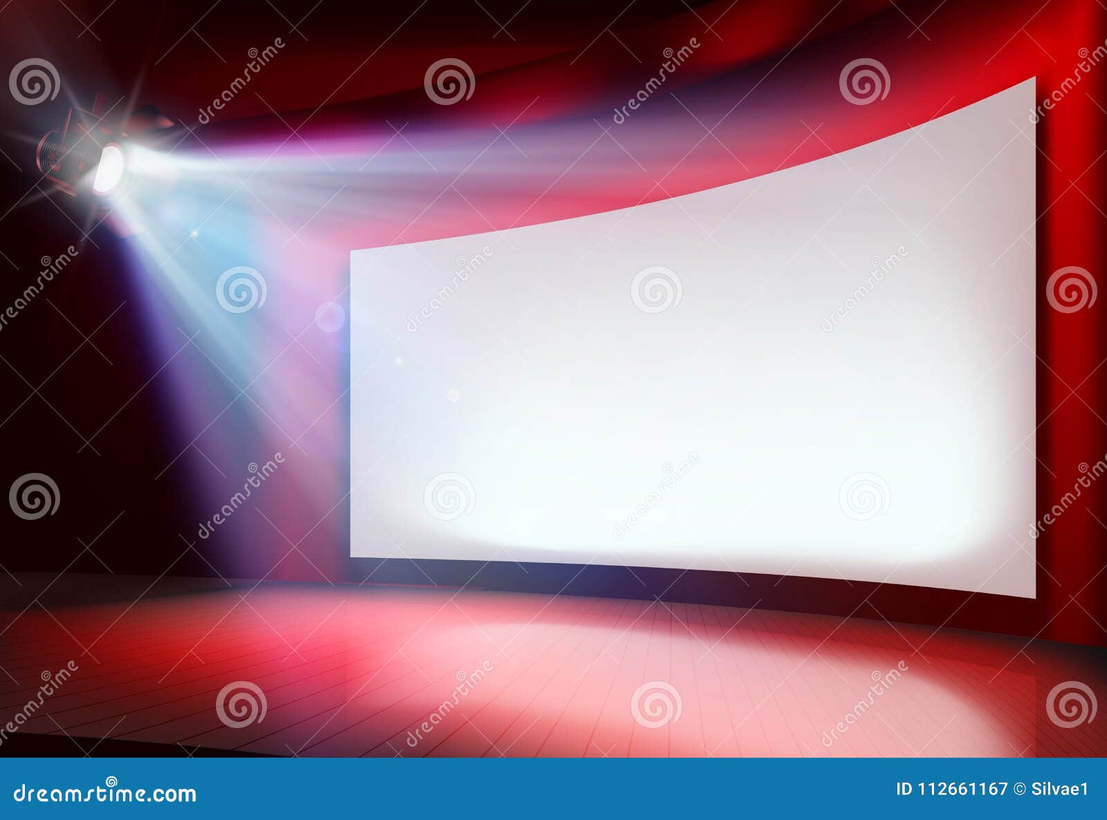 Big Projection Screen. Vector Illustration. Stock Vector - Illustration ...