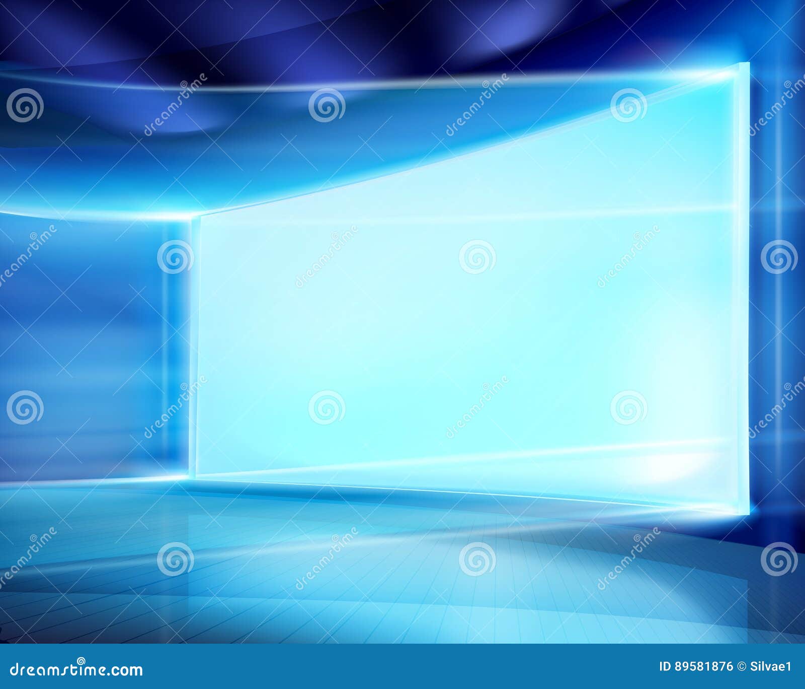 Big Projection Screen. Vector Illustration. Stock Vector - Illustration ...