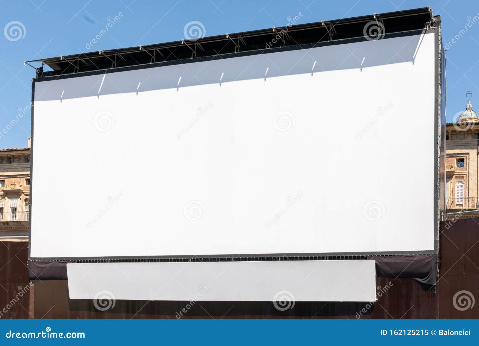 Big Projector Screen stock image. Image of sunny, display - 162125215