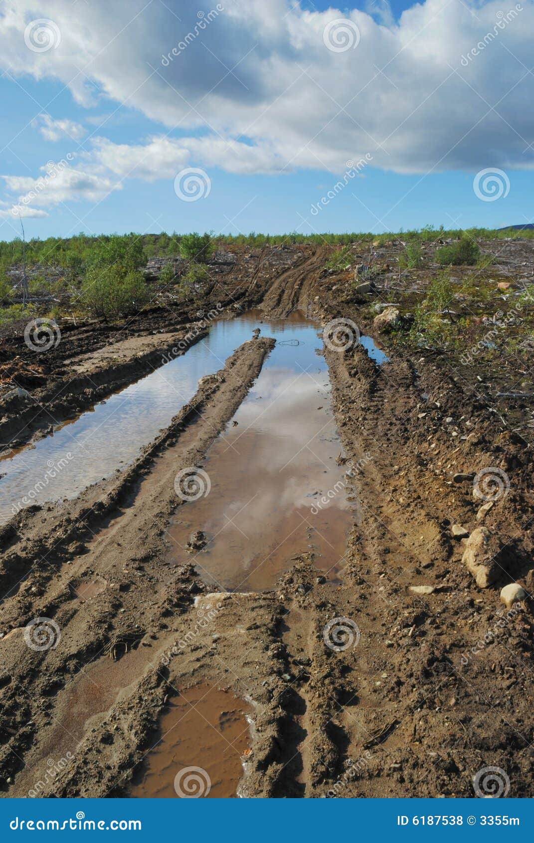 Big puddle stock photo. Image of outdoors, hill, landscape - 6187538