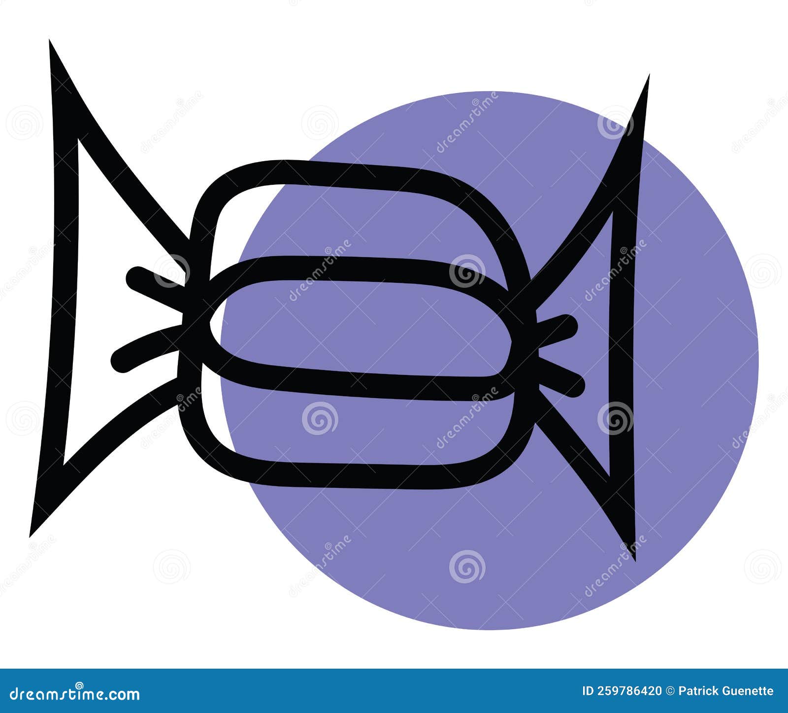 Big purple candy, icon stock vector. Illustration of colours - 259786420