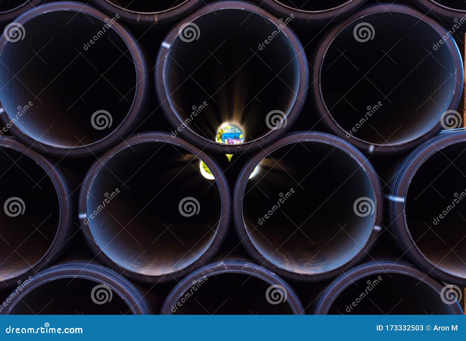 Big PVC Water Pipes on Construction Site Stock Image - Image of ...